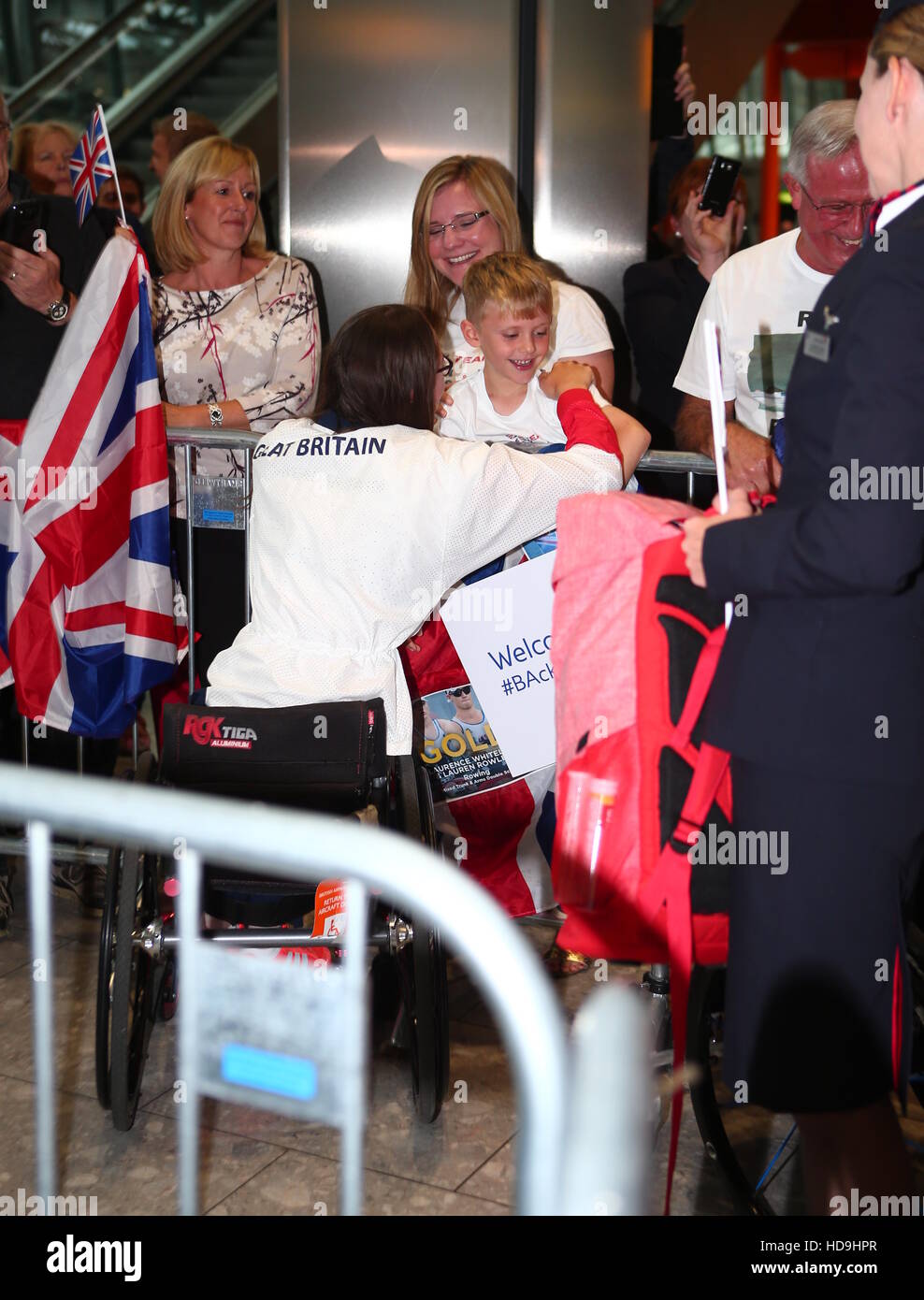 Team GB arrive at Heathrow airport after their record breaking medal ...
