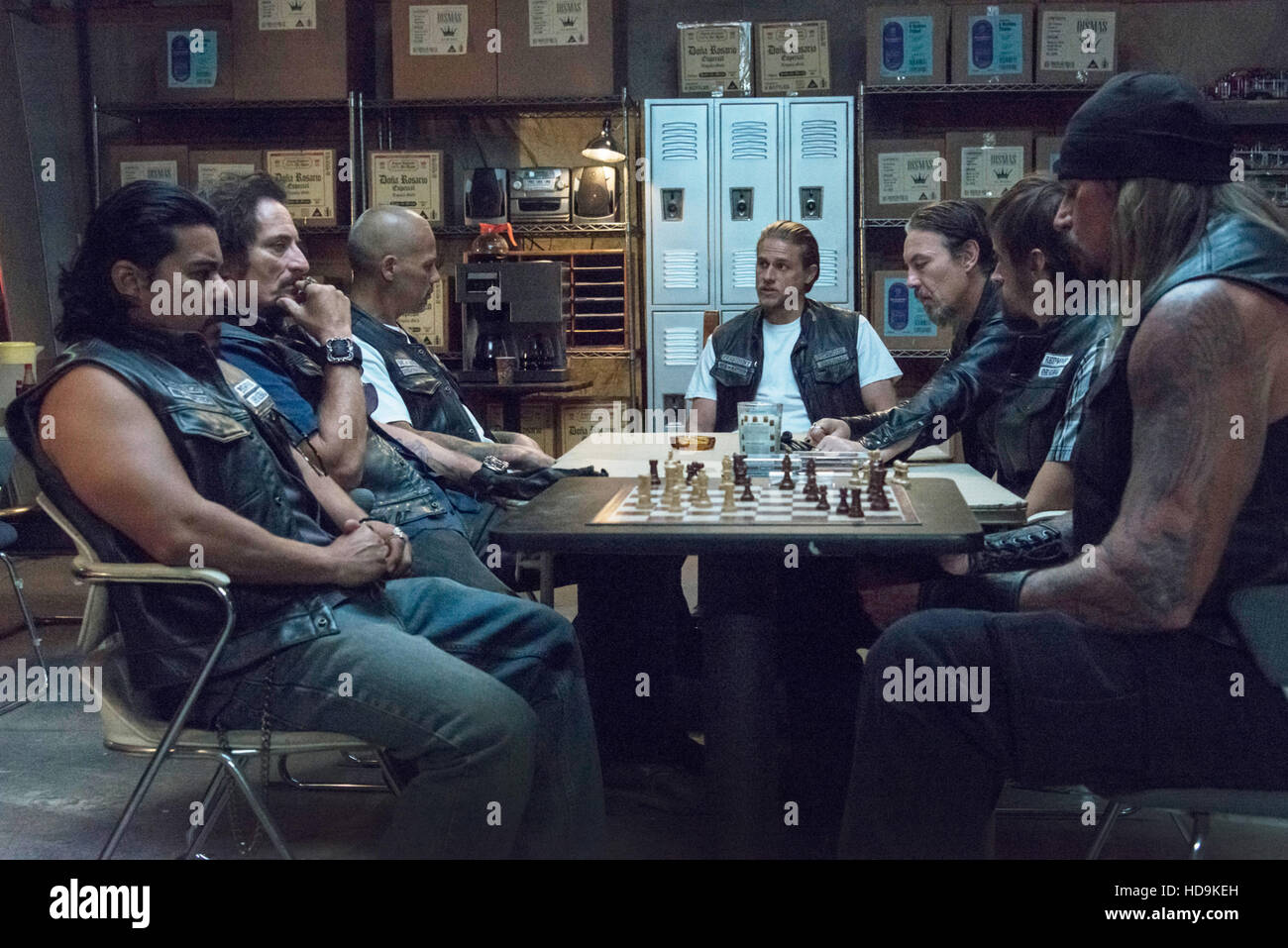 SONS OF ANARCHY, l-r: Jacob Vargas, Kim Coates, David Labrava, Charlie ...