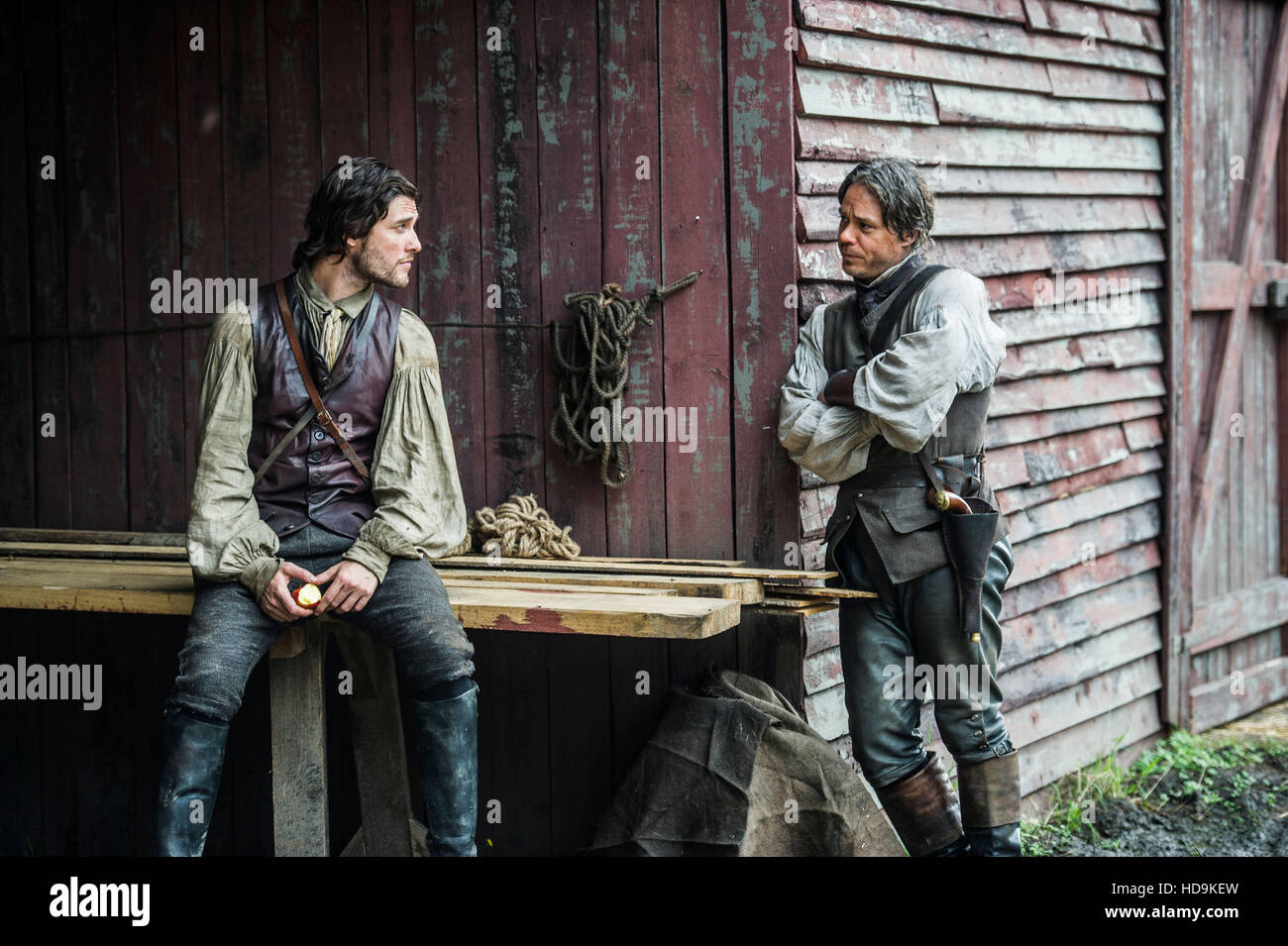 SONS OF LIBERTY, l-r: Ben Barnes (as Sam Adams), Michael Raymond-James ...