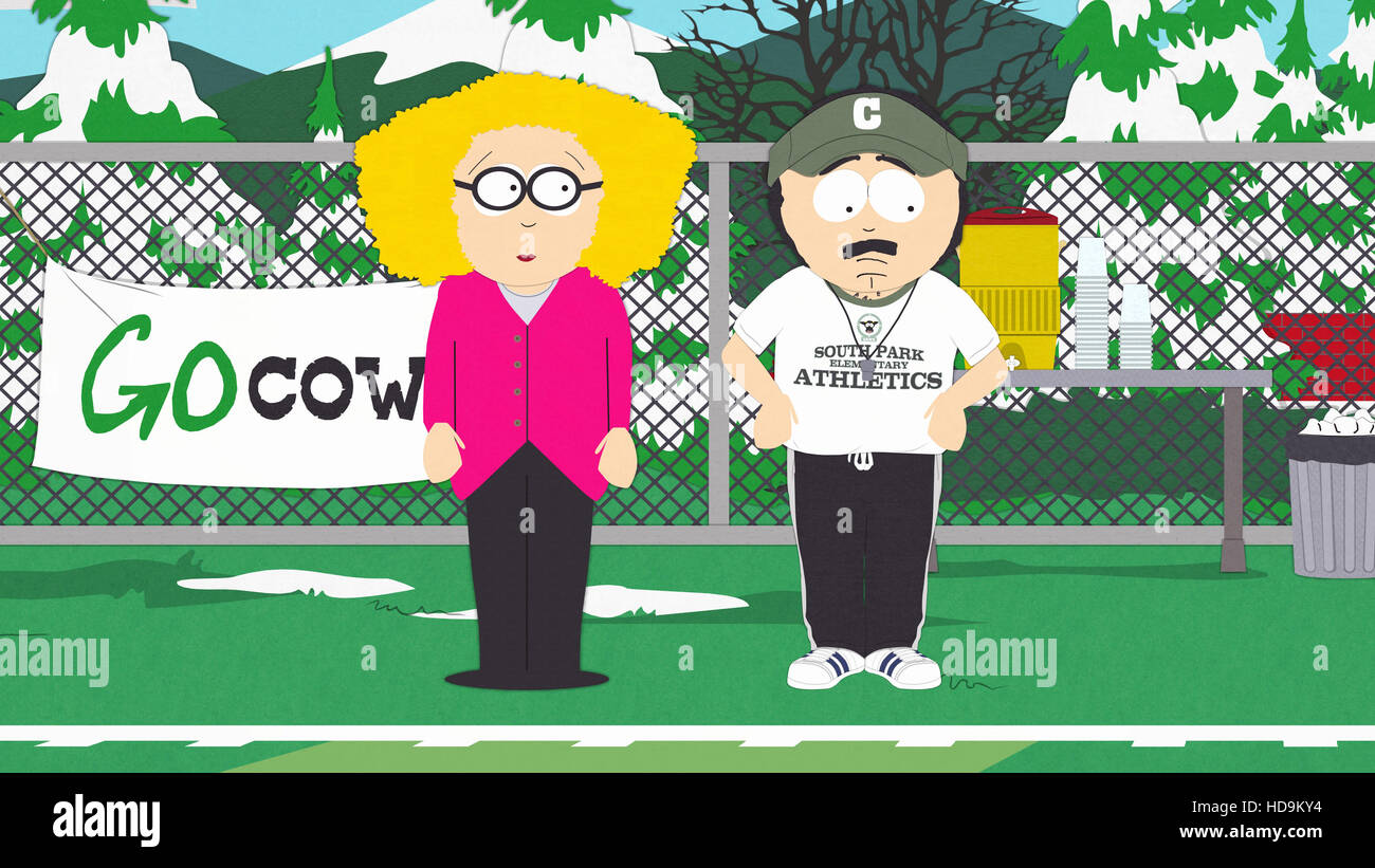 SOUTH PARK, l-r: Principal Victoria, Randy Marsh in 'Sarcastaball ...
