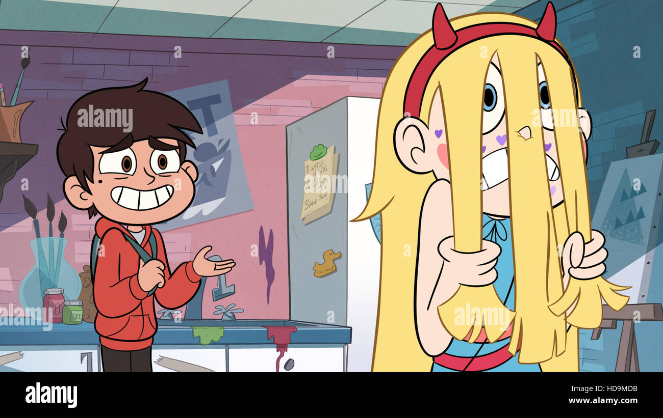 STAR VS. THE FORCES OF EVIL, (from left): Marco Diaz, Star Butterfly, 'Mewberty', (Season 1, ep ...