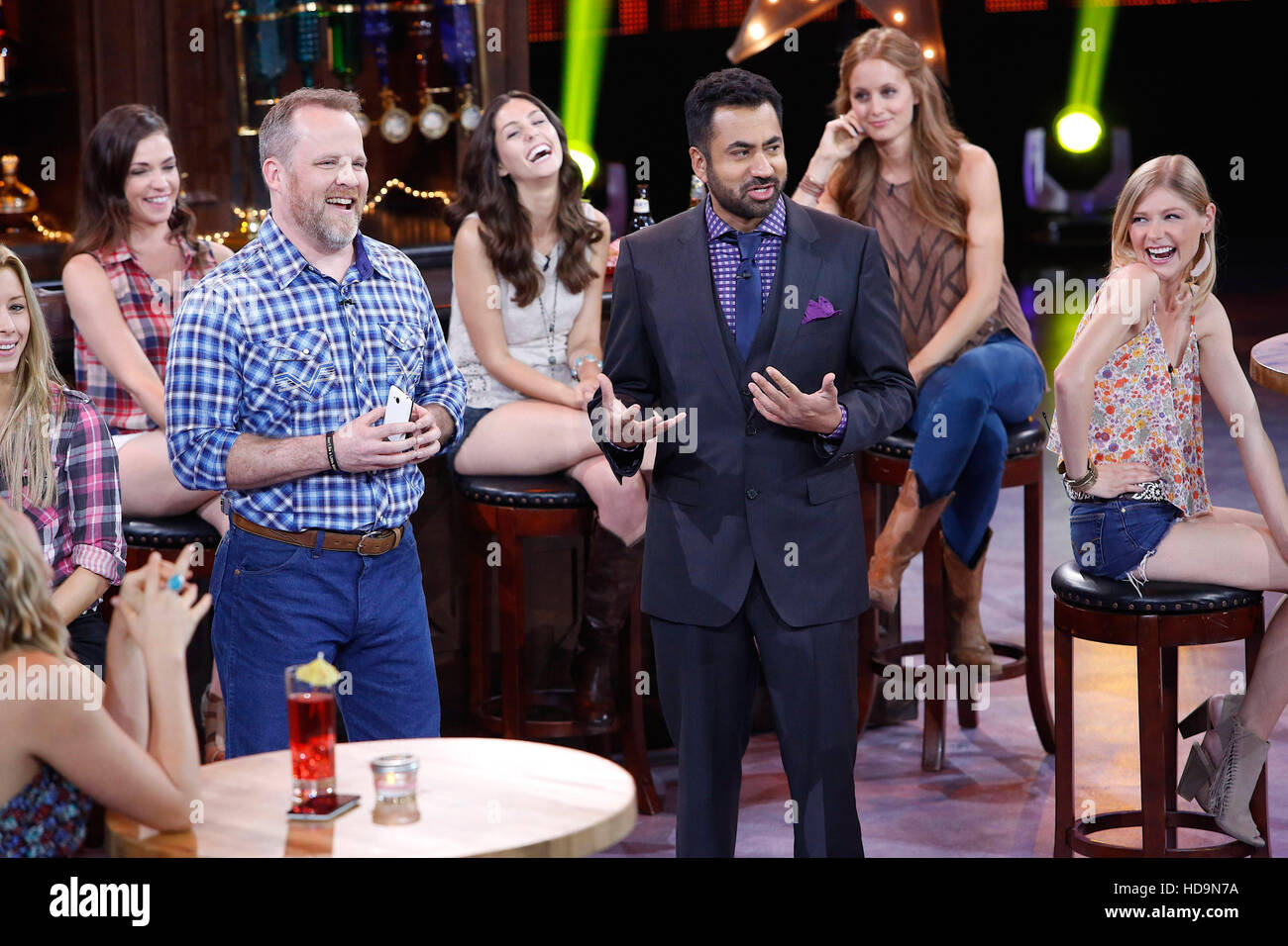 SUPERHUMAN, (front, from left): contestant Ronnie White, host Kal Penn ...