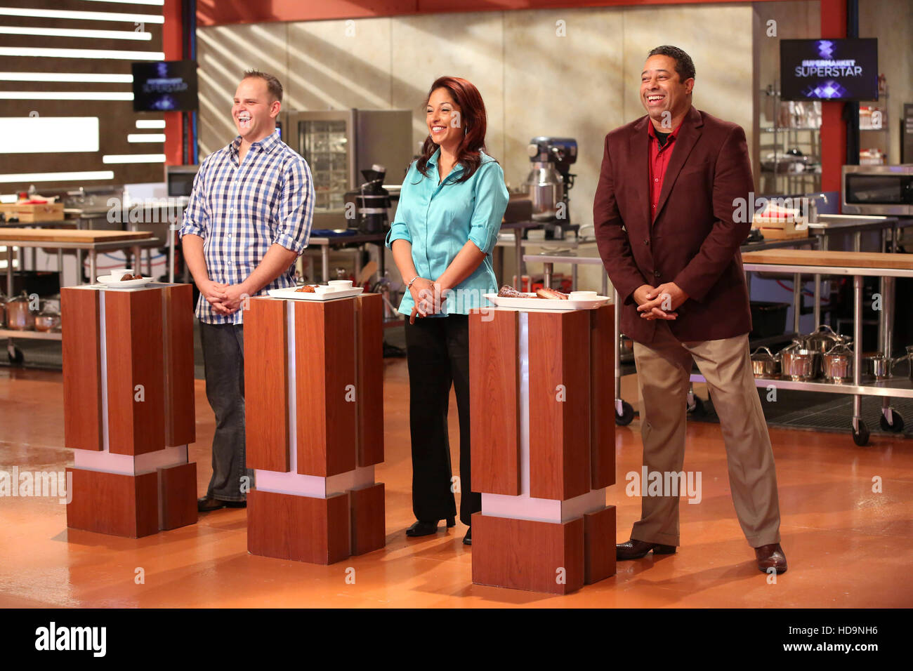 SUPERMARKET SUPERSTAR, l-r: Adam Wright, Xiomara Hall, Leon Williams in ...