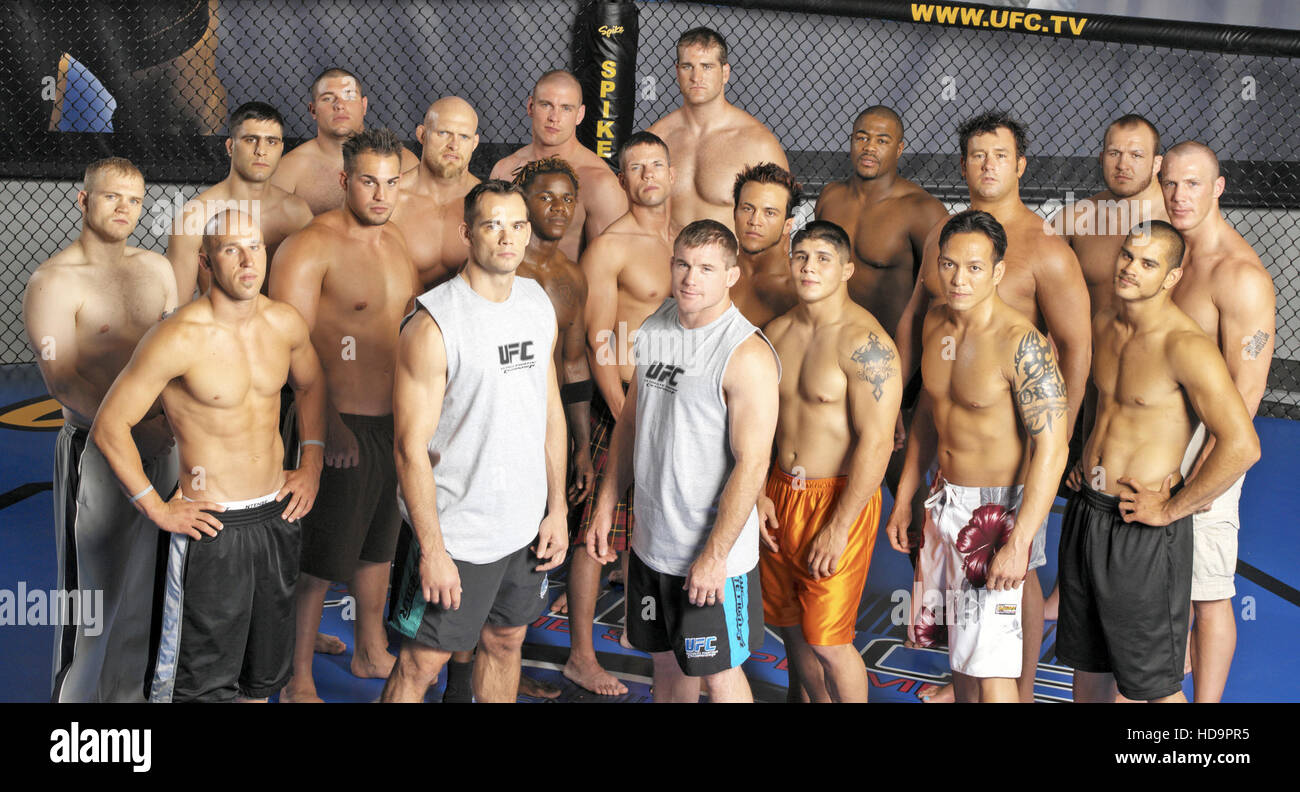 THE ULTIMATE FIGHTER, coaches Rich Franklin, Matt Hughes (front row in ...