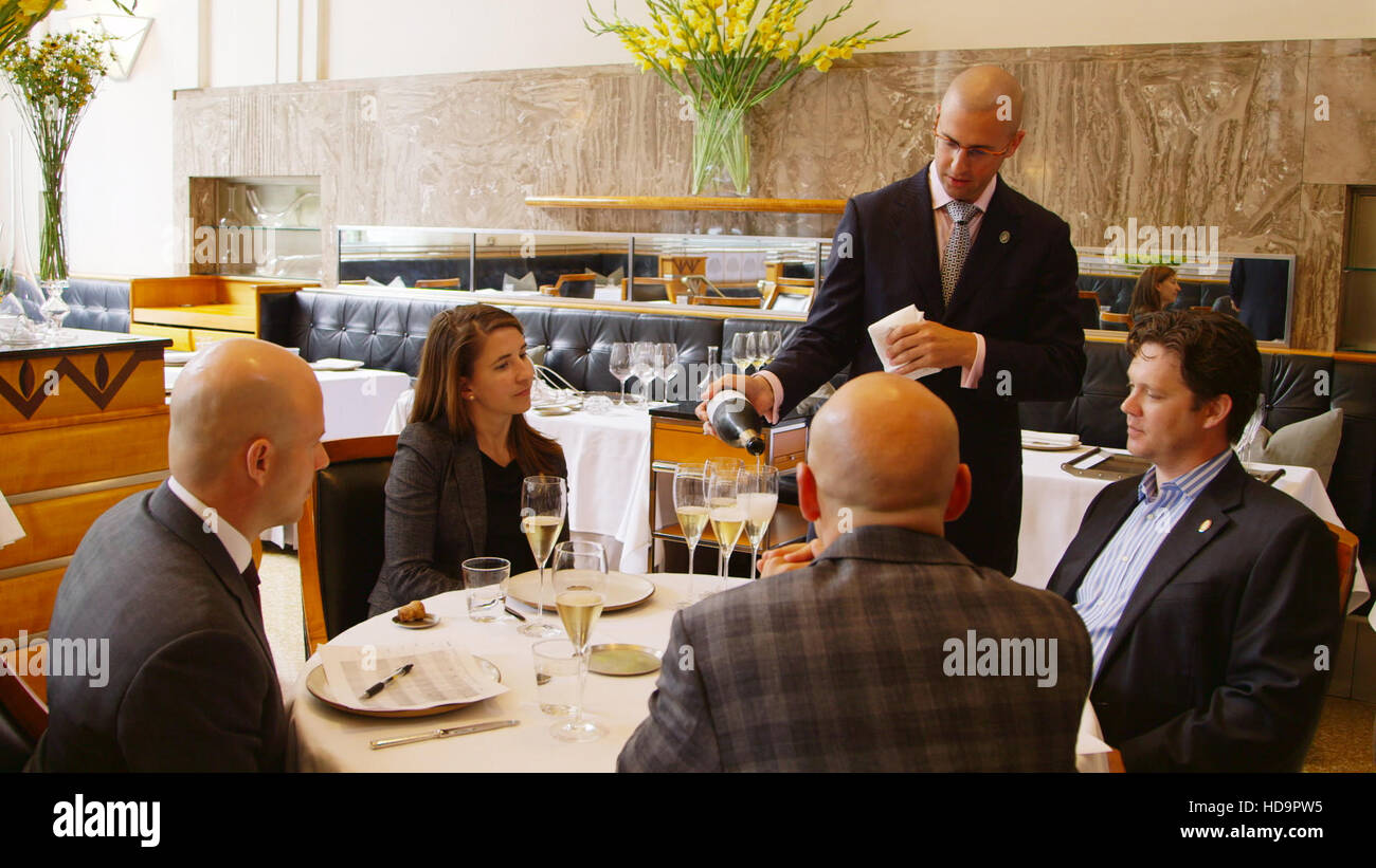 UNCORKED, (from left): Dustin Wilson, Laura Maniec, sommelier Josh ...