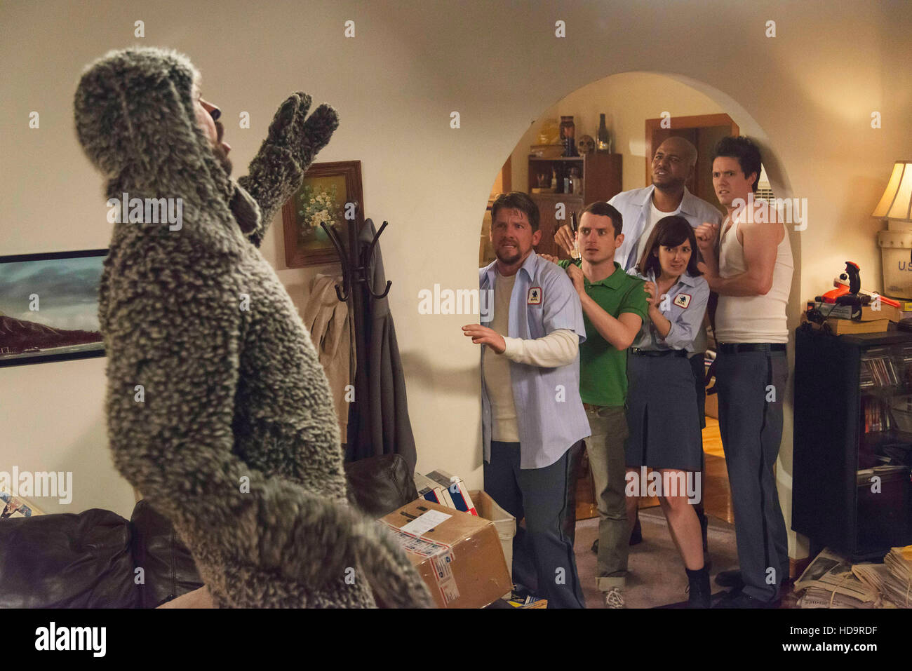 WILFRED, l-r: Jason Gann, Zachary Knighton, Elijah Wood, Vincent M ...