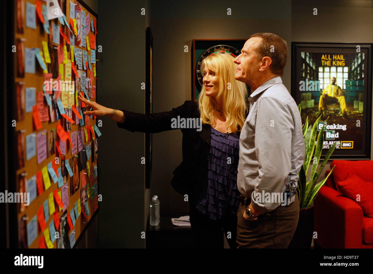 WRITER'S ROOM, (from left): Moira Walley Beckett, Bryan Cranston ...