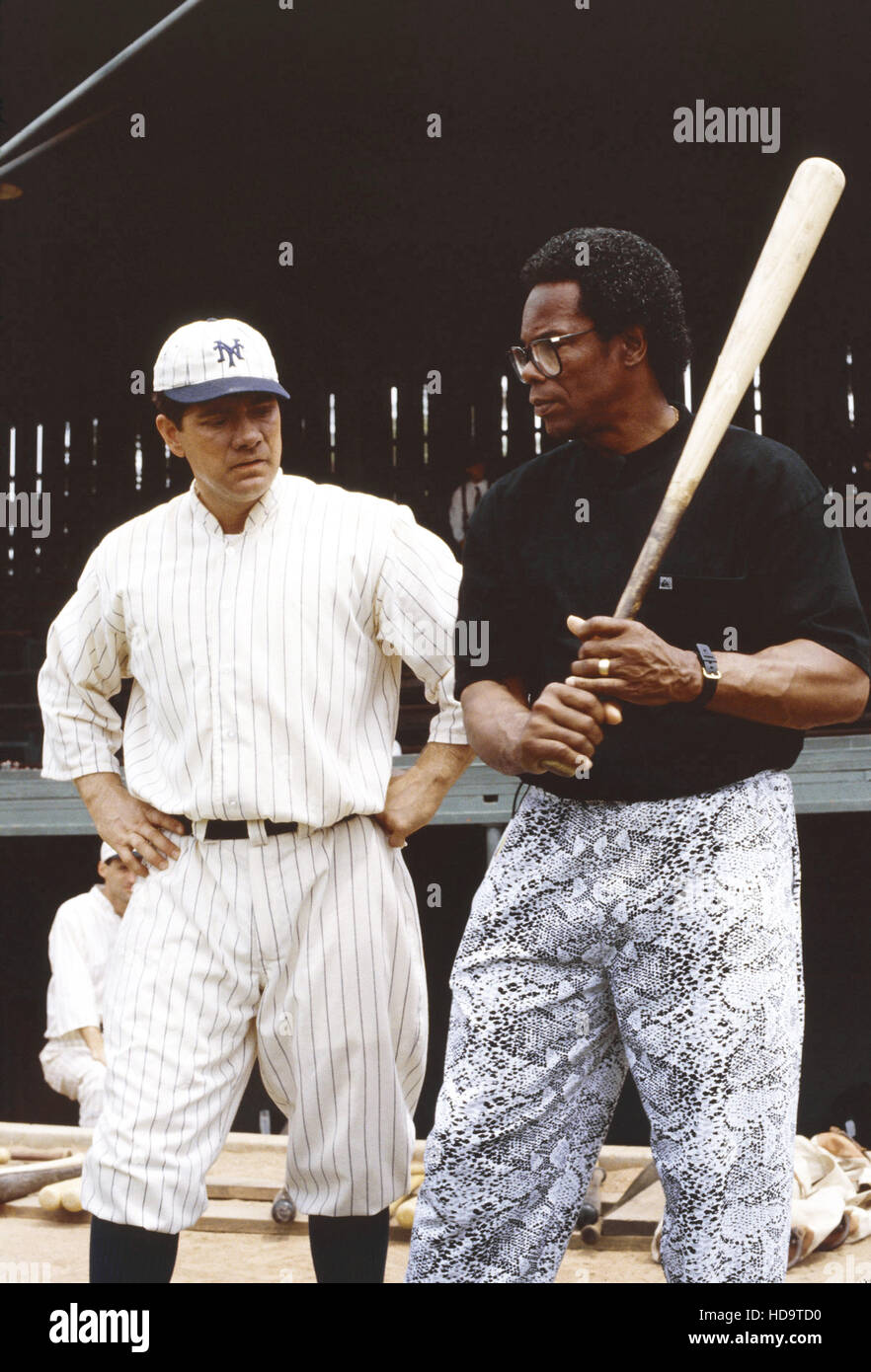BABE RUTH, from left: Stephen Lang, baseball consultant Rod Carew on ...