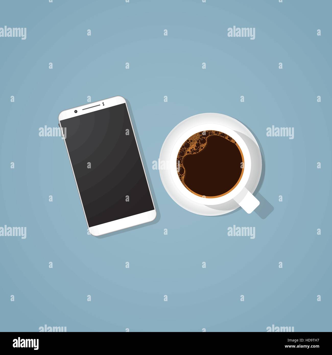 Coffee concept in cup Stock Vector Images - Alamy