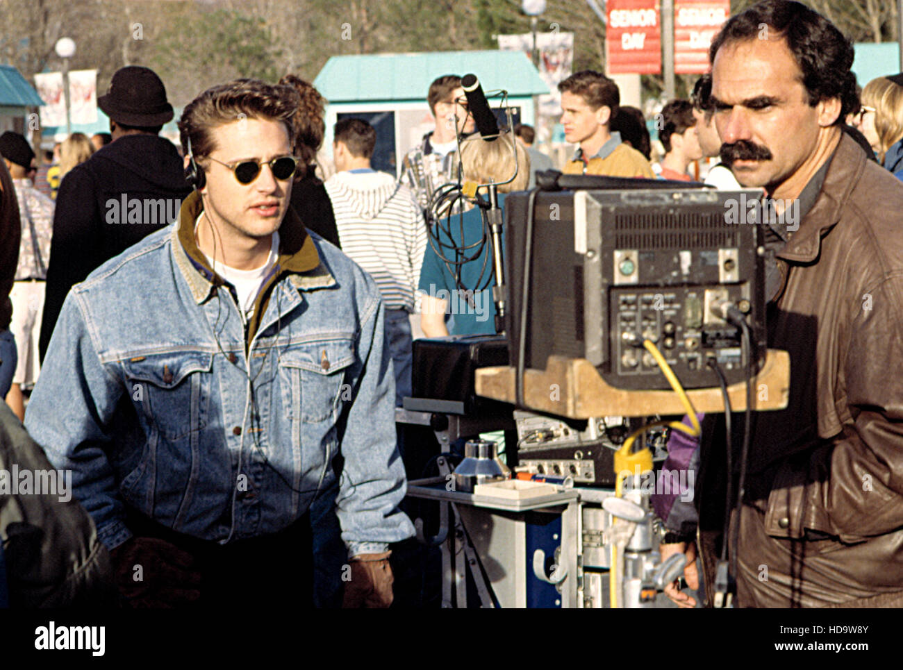 BEVERLY HILLS, 90210, Jason Priestley directing on set, 1990-2000, (c ...