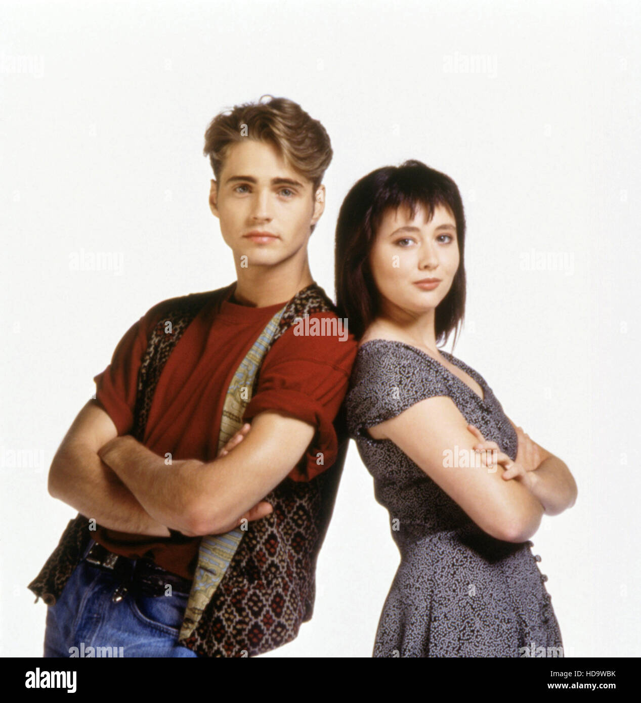 BEVERLY HILLS 90210, (from the left): Jason Priestley, Shannen Doherty ...