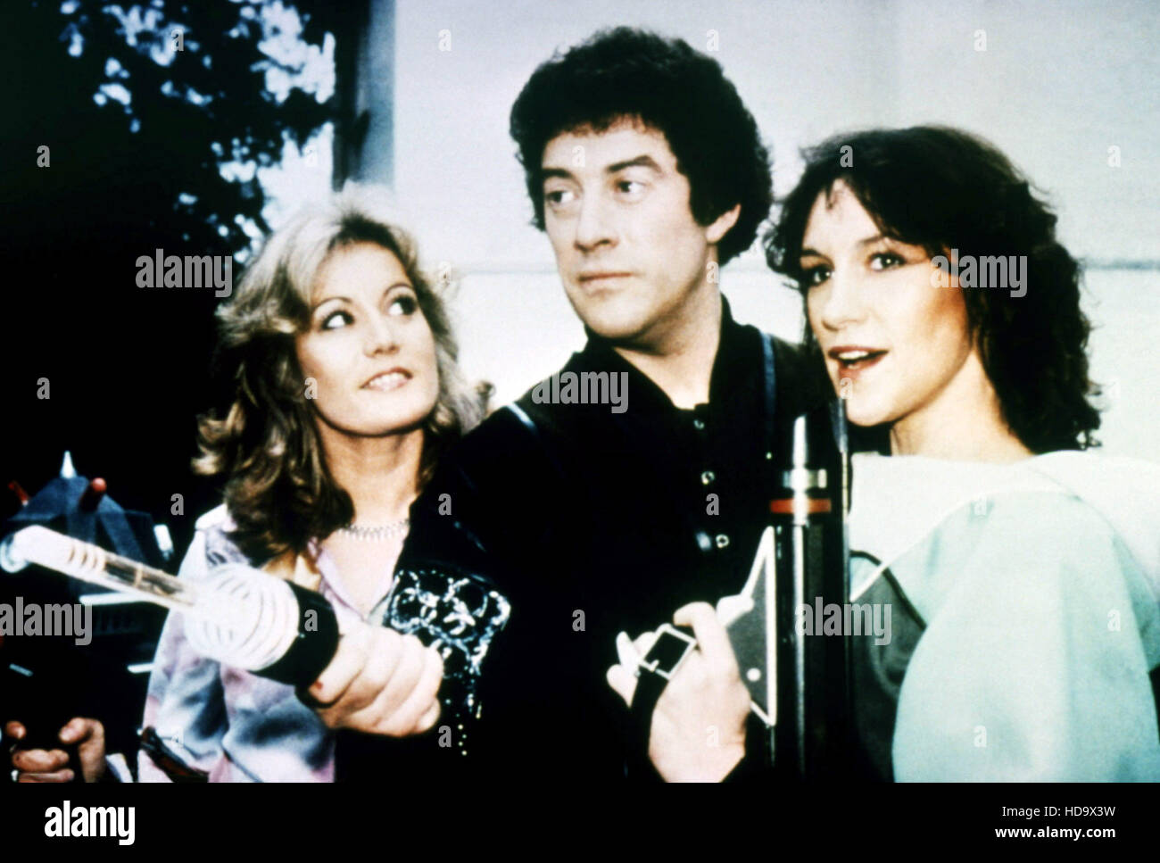 BLAKES 7, from left: Sally Knyvette, Gareth Thomas, Jan Chappell, 1978 ...