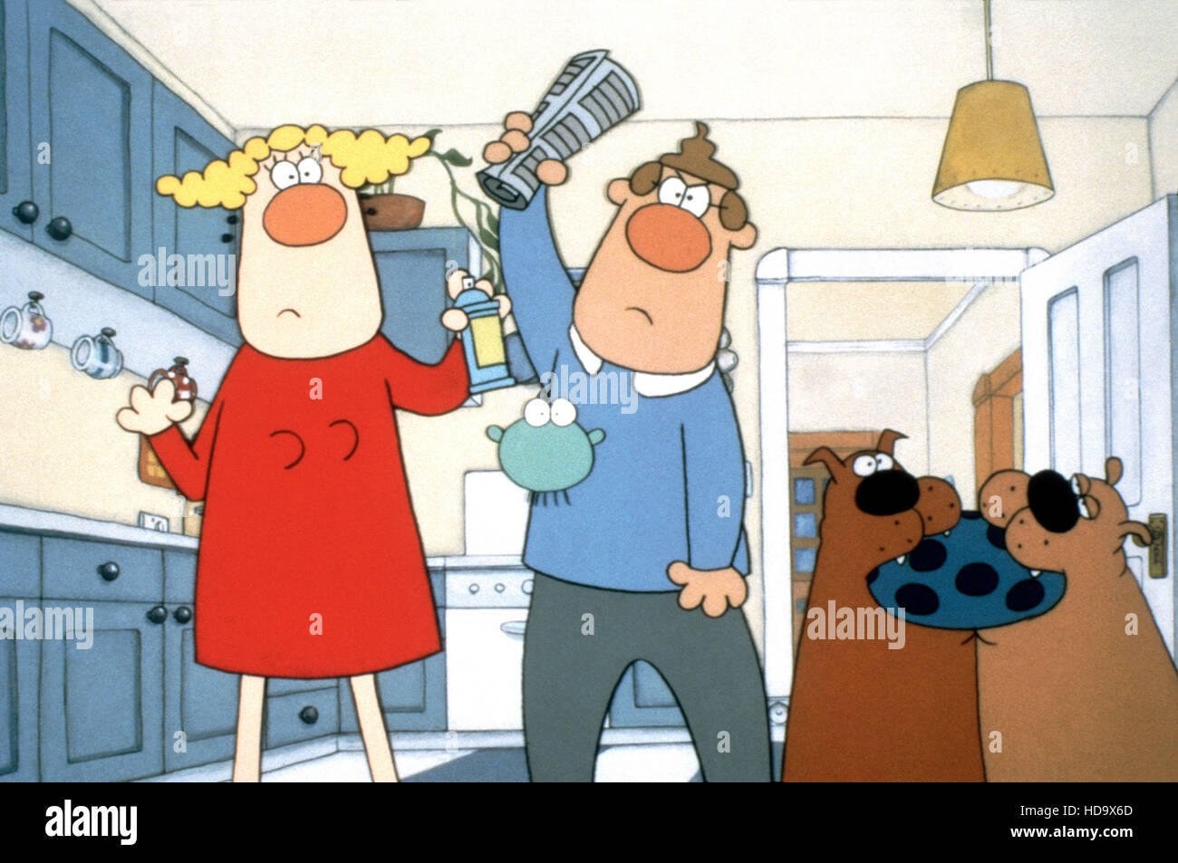 BOB AND MARGARET, (from center): Margaret Fish, Bob Fish, (with dogs ...