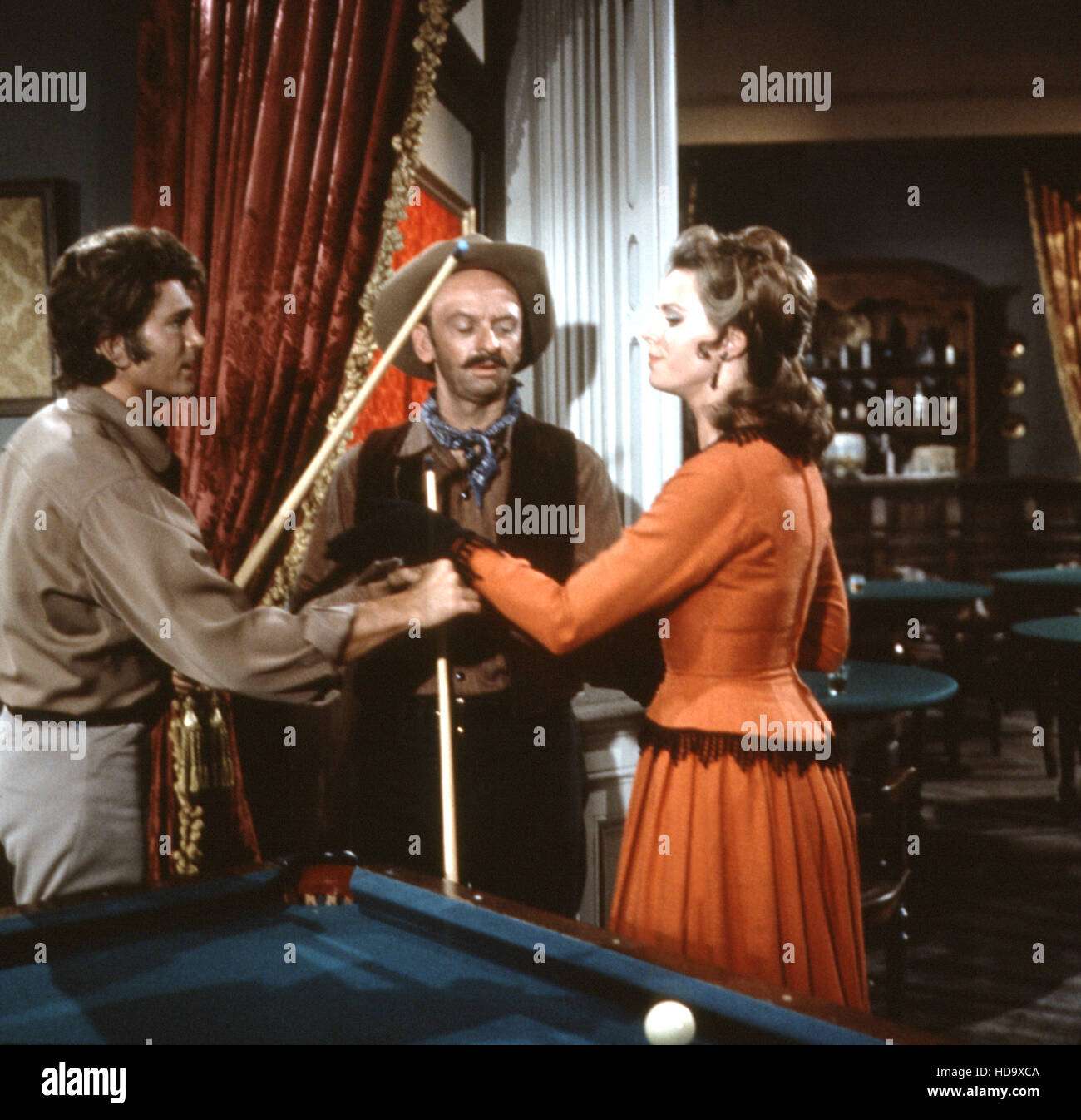 BONANZA, Michael Landon (left), Alyce Andrece/Rhae Andrece, 'The Lady ...