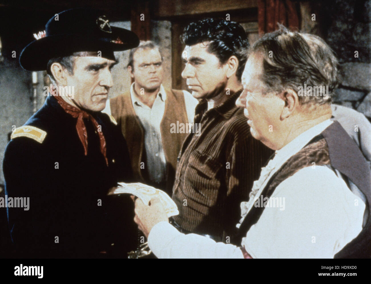 BONANZA, (from left): Ford Rainey, Dan Blocker, Claude Akins, Edgar ...