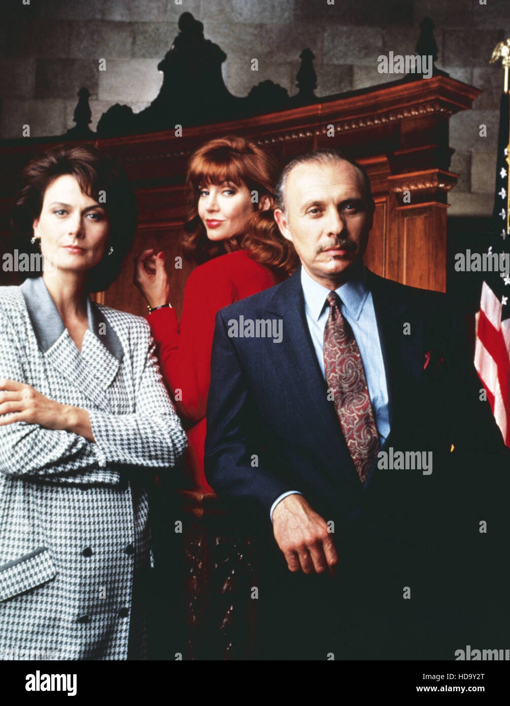 THE BURDEN OF PROOF, from left: Mel Harris, Victoria Principal, Hector ...