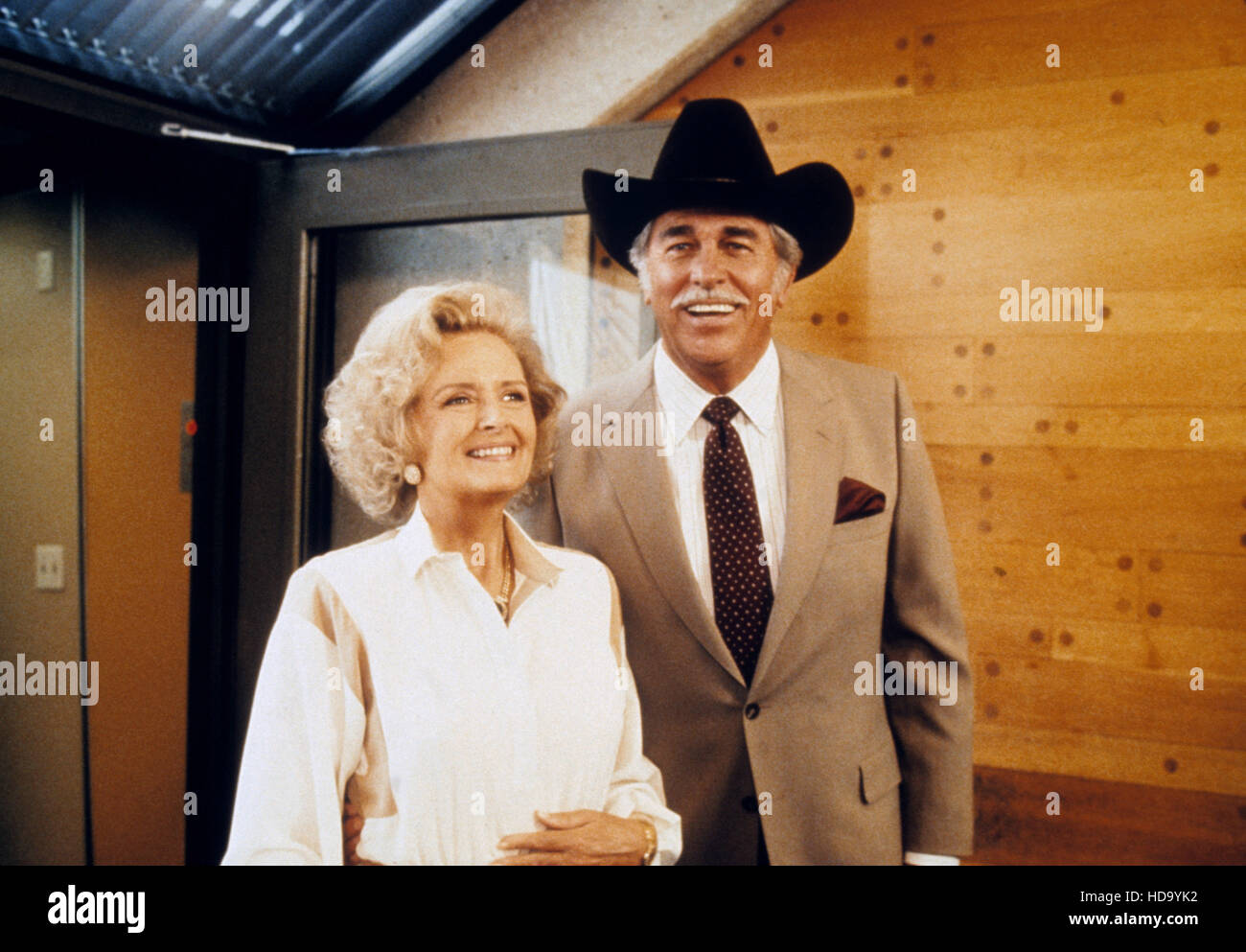 DALLAS, (from left): Donna Reed, Howard Keel, (Season 8), 1978-91 Stock ...