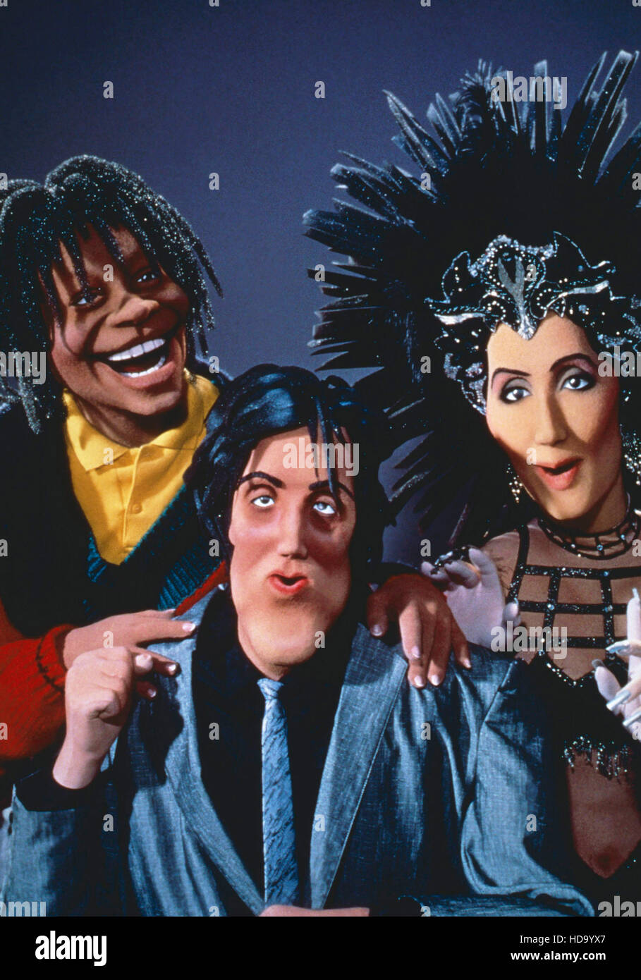 D.C. FOLLIES, puppet versions of Whoopi Goldberg, Sylvester Stallone ...
