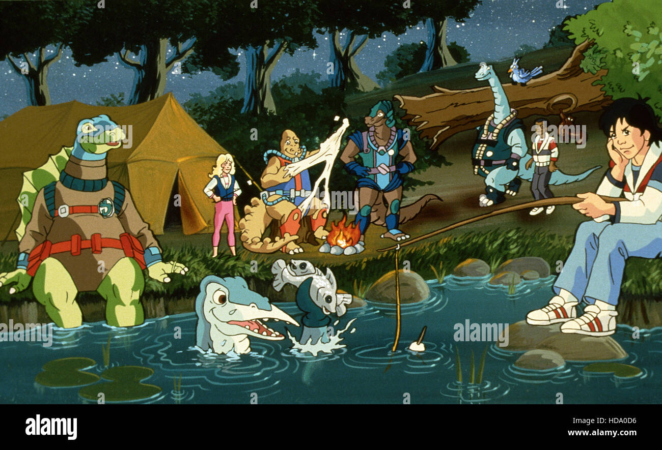 DINOSAUCERS, Dimetro (left), Ichy (center), David (right), 1987 ...