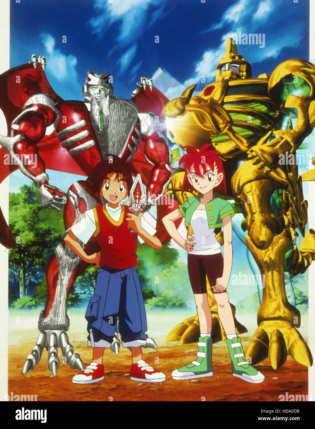 DINOZAURS, front from left: Kaito, Rena, rear from left: Dino Tyranno ...