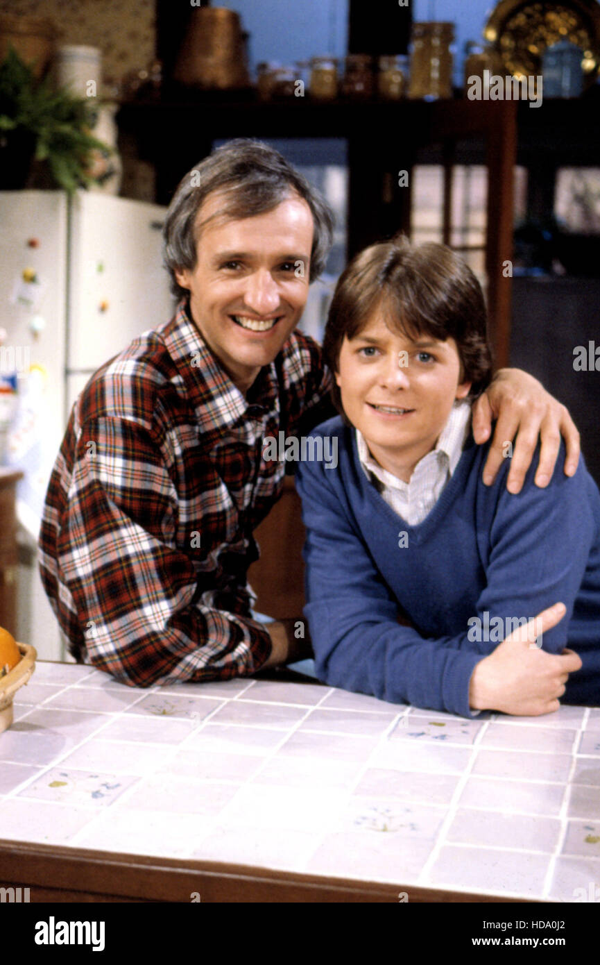 FAMILY TIES, Michael Gross, Michael J. Fox, (Season 1), 1982-89 Stock ...
