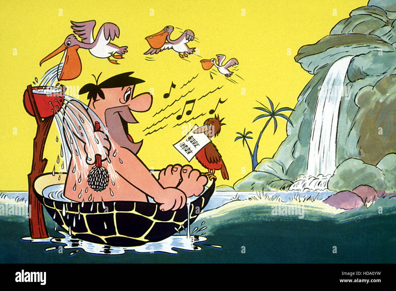 FLINTSTONES, Fred Flintstone, 1960-1966, bathtub Stock Photo - Alamy