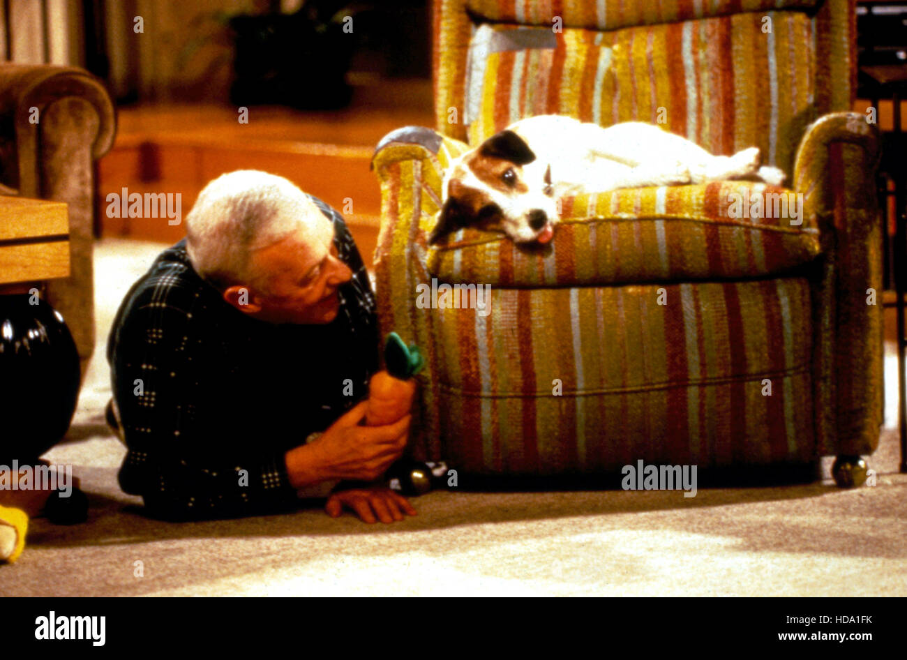 FRASIER, John Mahoney, 'Death and the Dog', (Season 4), 1993-2004 Stock ...