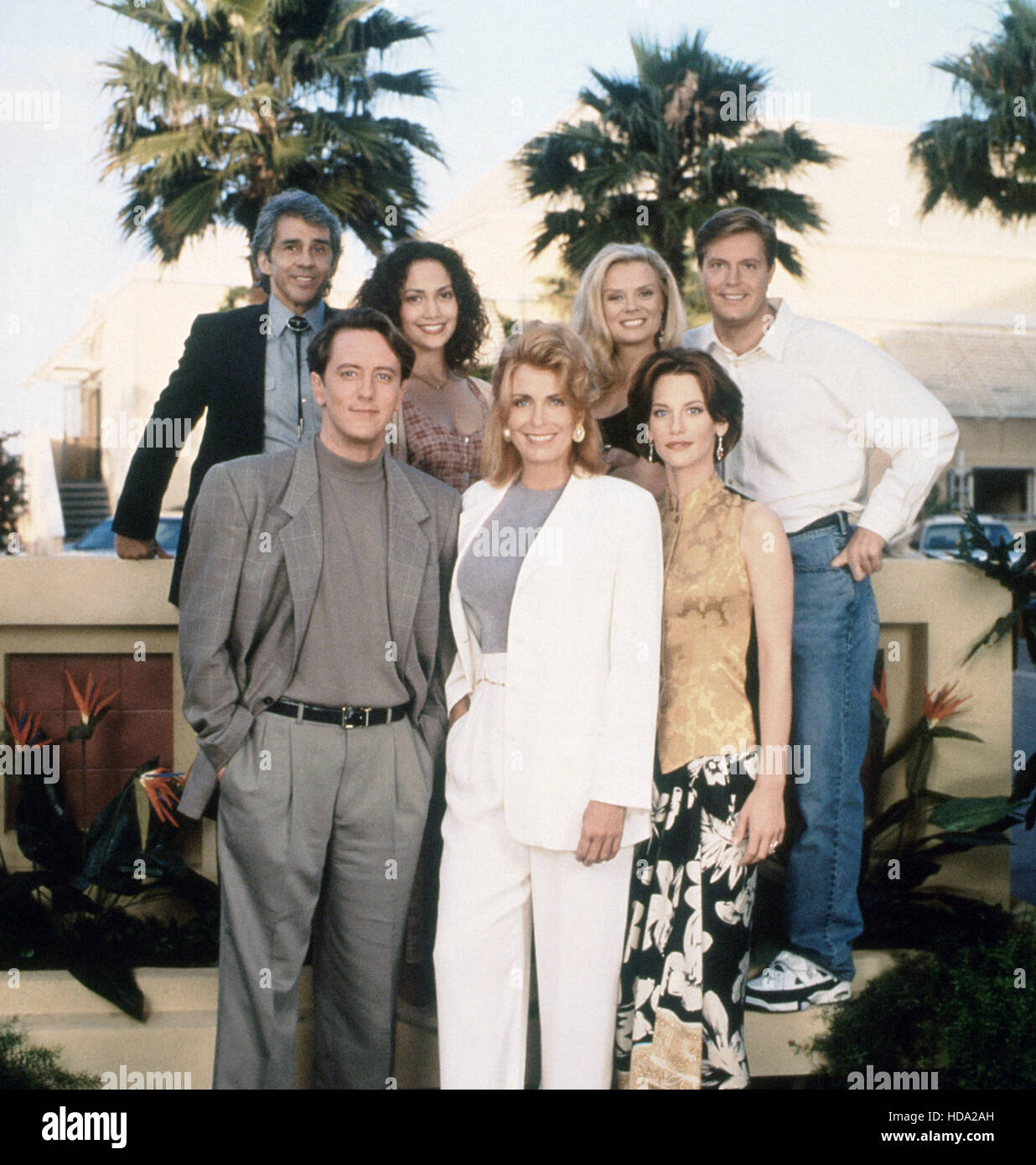 HOTEL MALIBU, front from left: John Dye, Joanna Cassidy, Cheryl Pollak ...