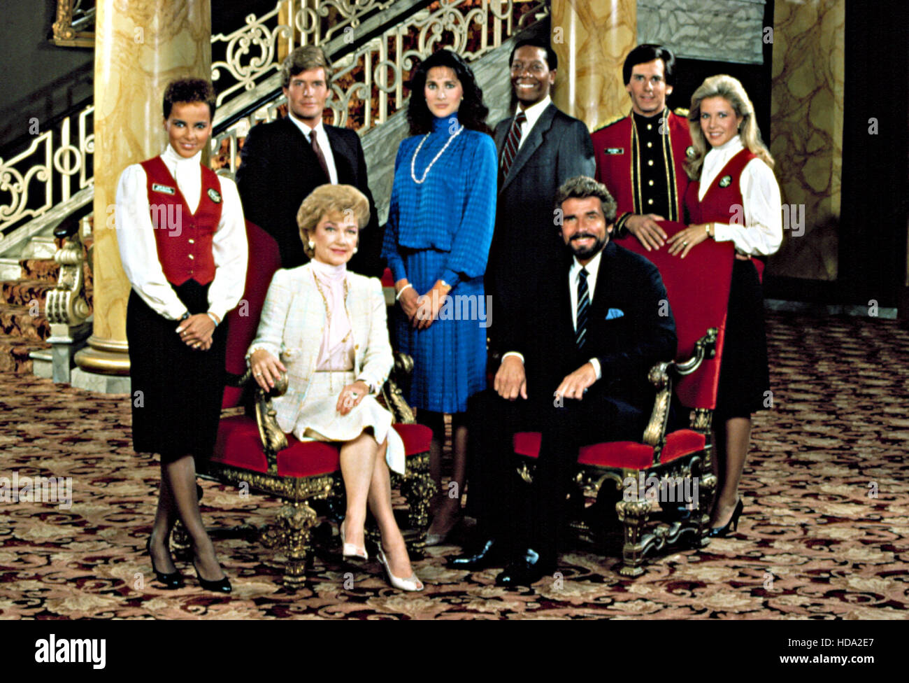 HOTEL, 1983-88, (front), Anne Baxter, James Brolin, (back L-R), Shari ...