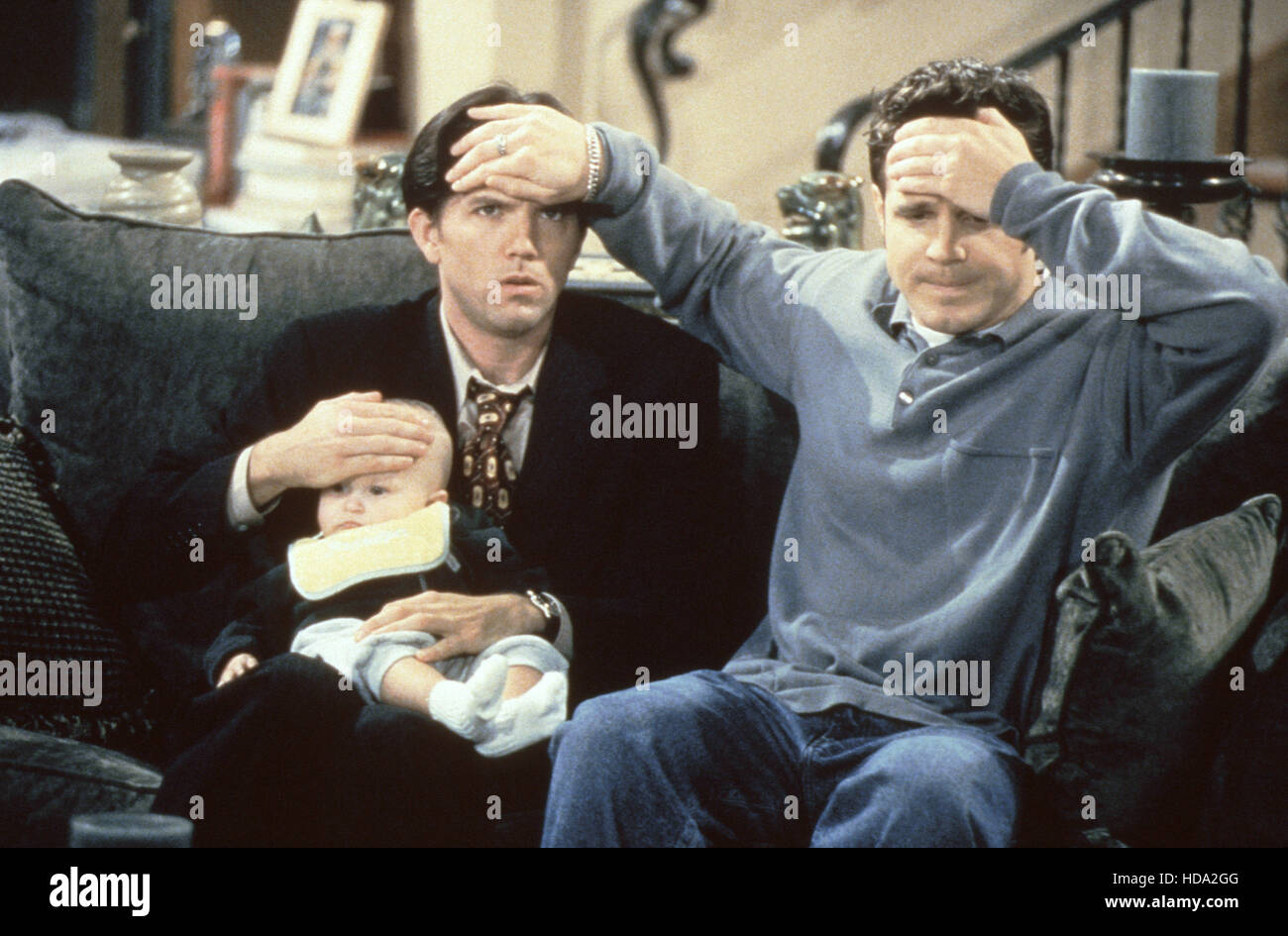 HOLDING THE BABY, (from left): Carter/Jordan Camp, Jon Patrick Walker ...