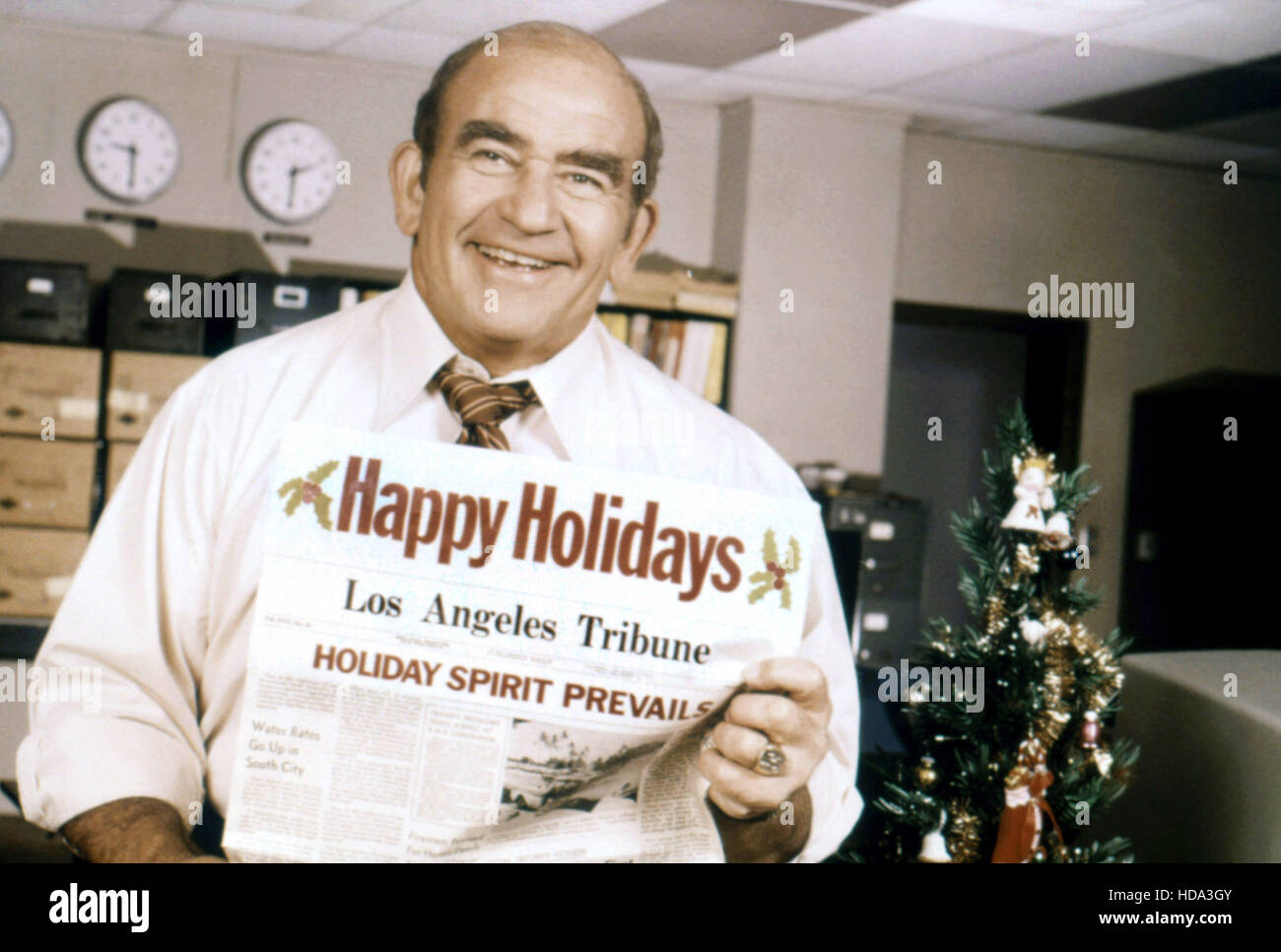 LOU GRANT, Edward Asner, 1977-82 Stock Photo - Alamy