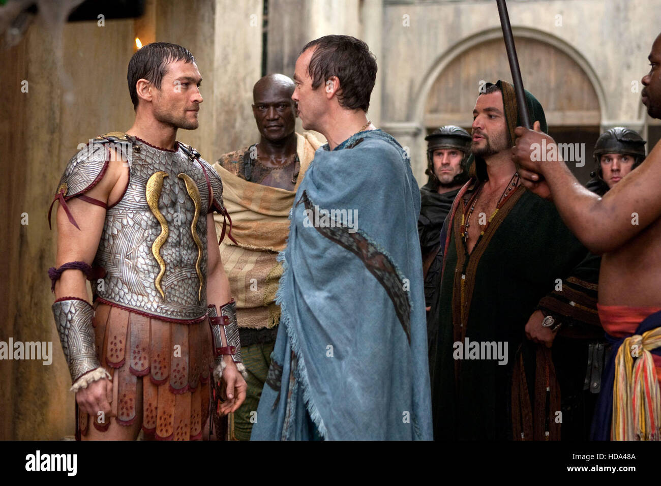 SPARTACUS: BLOOD AND SAND, Andy Whitfield, John Hannah, Peter Mensah ...