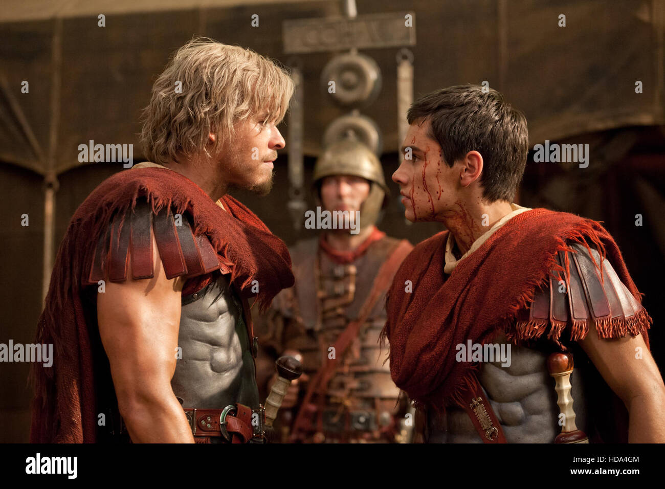 SPARTACUS: WAR OF THE DAMNED, l-r: Todd Lasance (as Julius Caesar ...