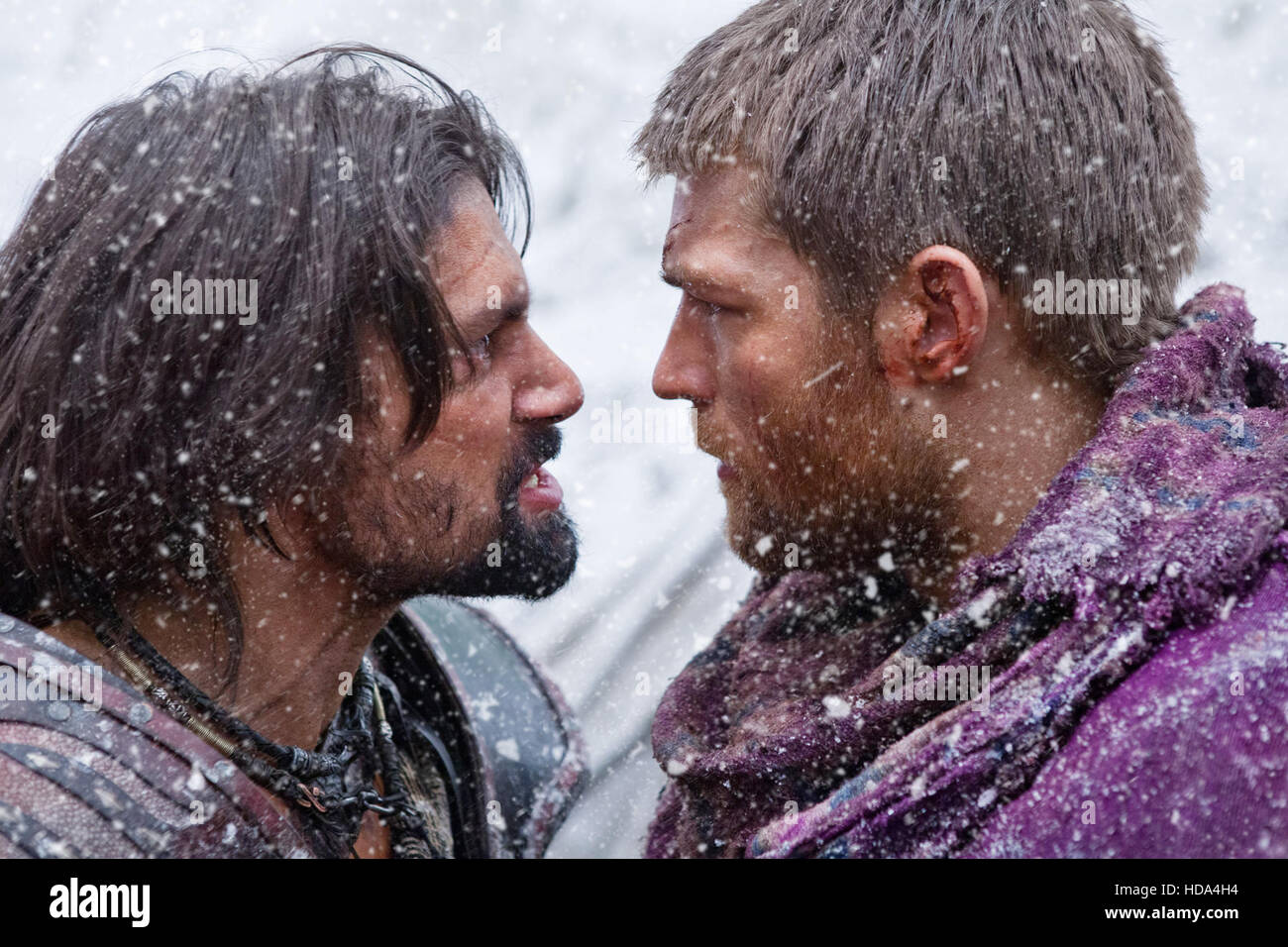 SPARTACUS: WAR OF THE DAMNED, l-r: Manu Bennett, Liam McIntyre in 'Mors ...