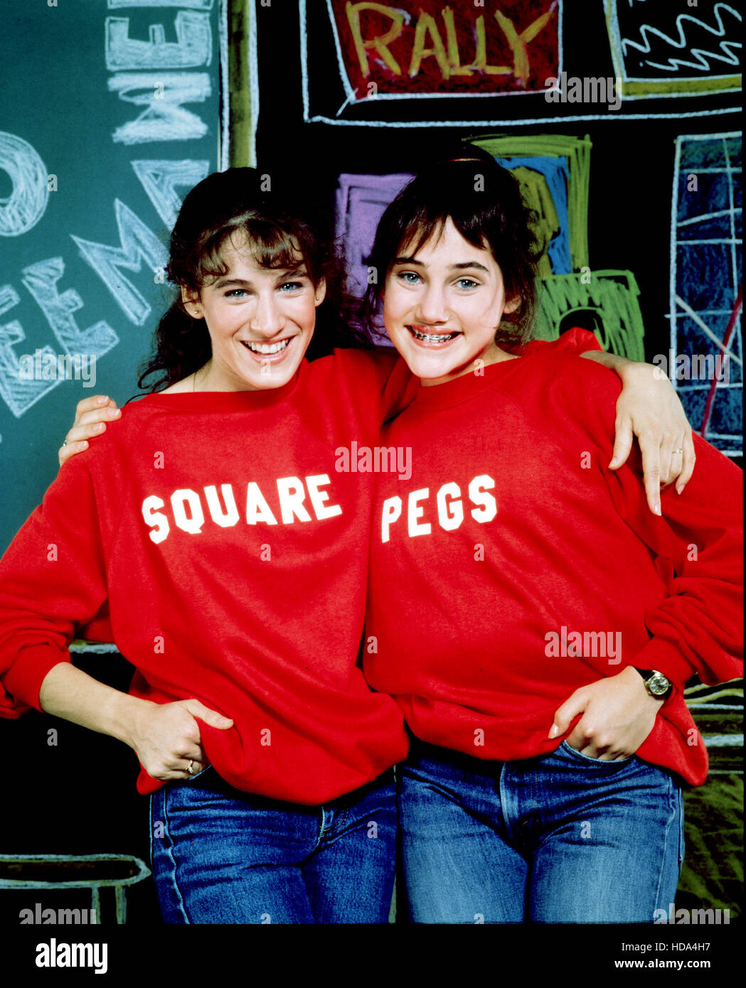 SQUARE PEGS, Sarah Jessica Parker, Amy Linker, 1982-1983 Stock Photo ...