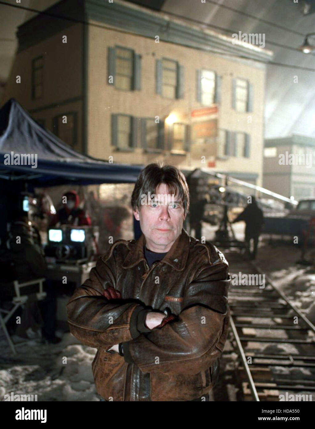 STORM OF THE CENTURY, Stephen King on set, 1999. ©ABC/Courtesy Everett ...