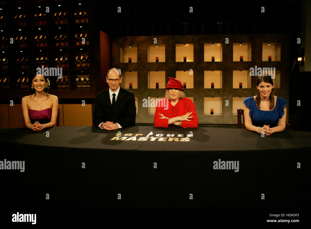 TOP CHEF MASTERS, host Kelly Choi, judges James Oseland, Gael Greene ...
