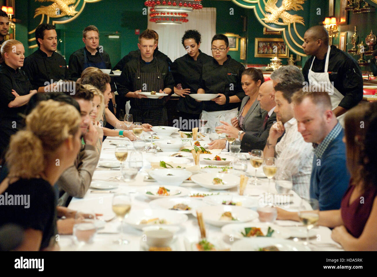 TOP CHEF ALL-STARS (aka TOP CHEF 8), (standing, from left): Angelo Sosa ...