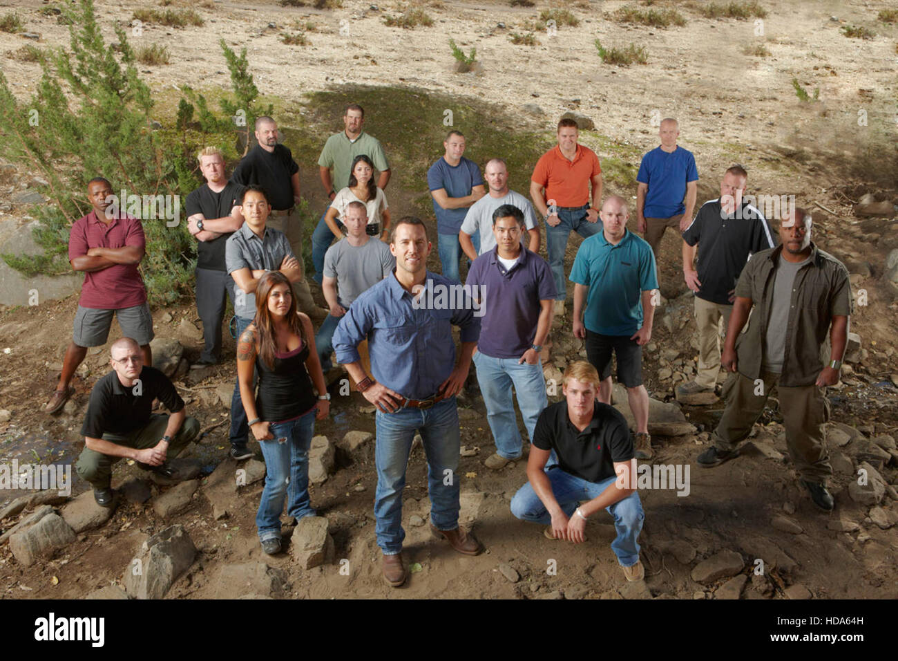 TOP SHOT, host Colby Donaldson (front,) Chris Cheng (4th from left ...