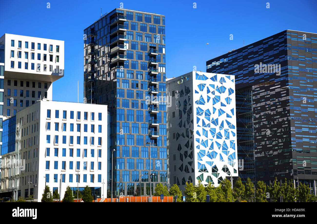 Panoramic View Of Modern buildings in Oslo, Norway Stock Photo - Alamy