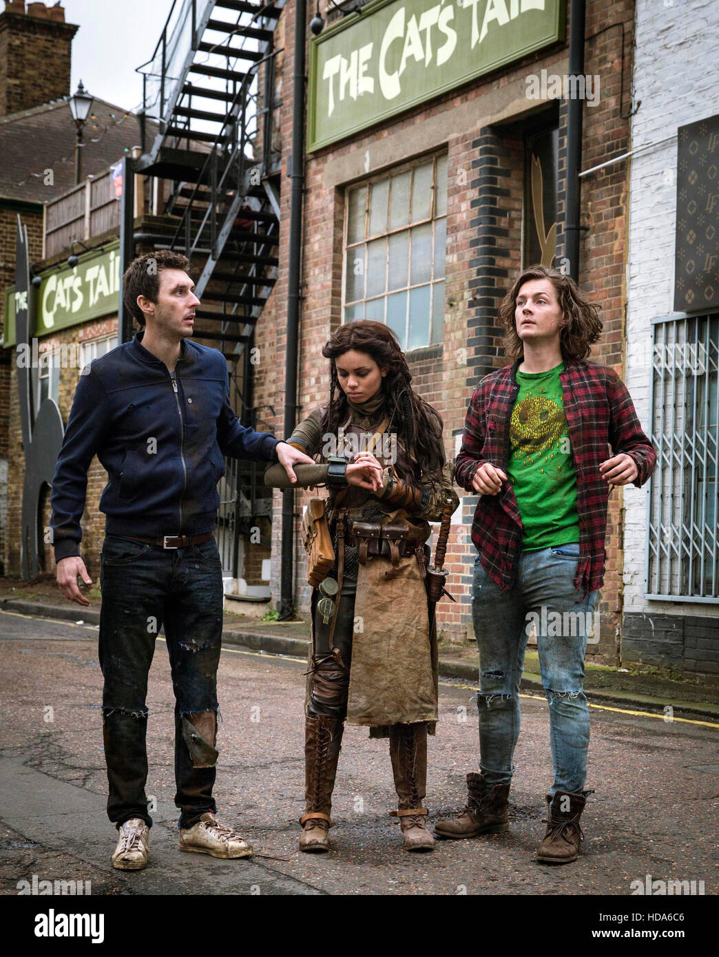 TRIPPED, (from left): Blake Harrison, Georgina Campbell, George Webster ...