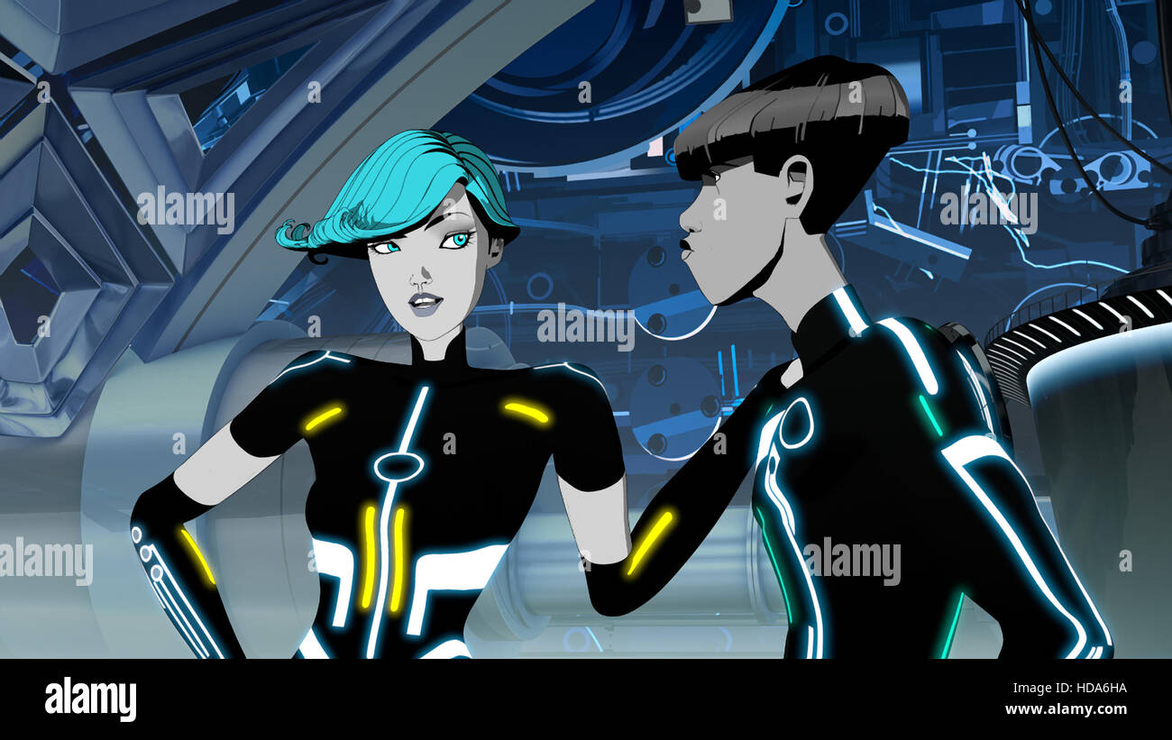 TRON: UPRISING, (from left): Mara, Zed, 'The Renegade, Part I', (Season 1, ep. 102, aired June 7 ...