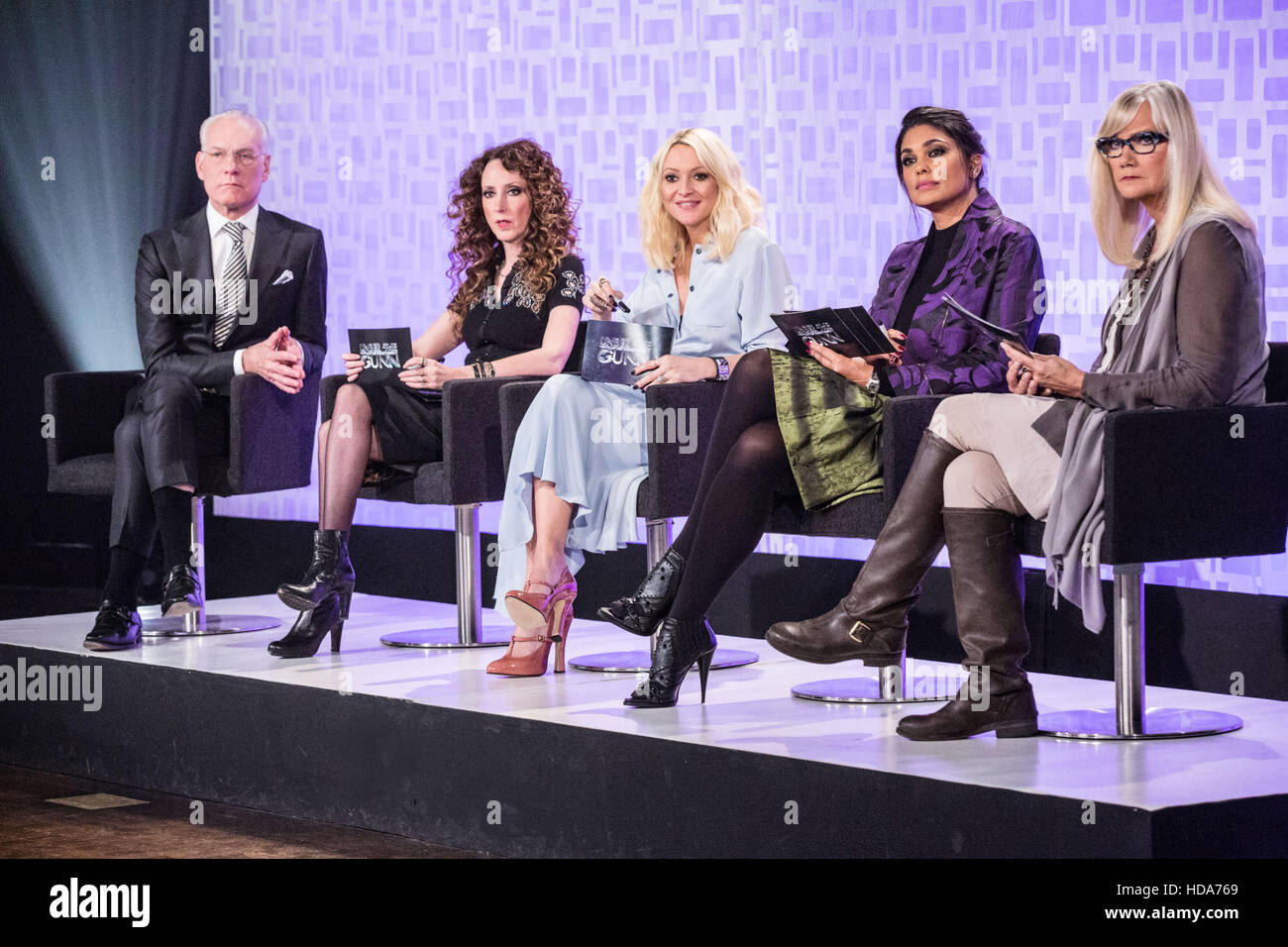 UNDER THE GUNN, l-r: Tim Gunn, Jen Rade, Zanna Roberts Rassi, Rachel ...