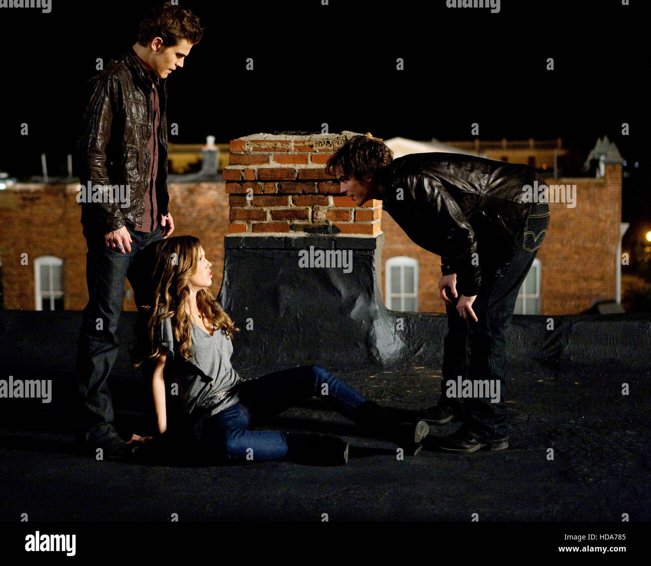 THE VAMPIRE DIARIES, (from left): Paul Wesley, Kayla Ewell, Ian ...