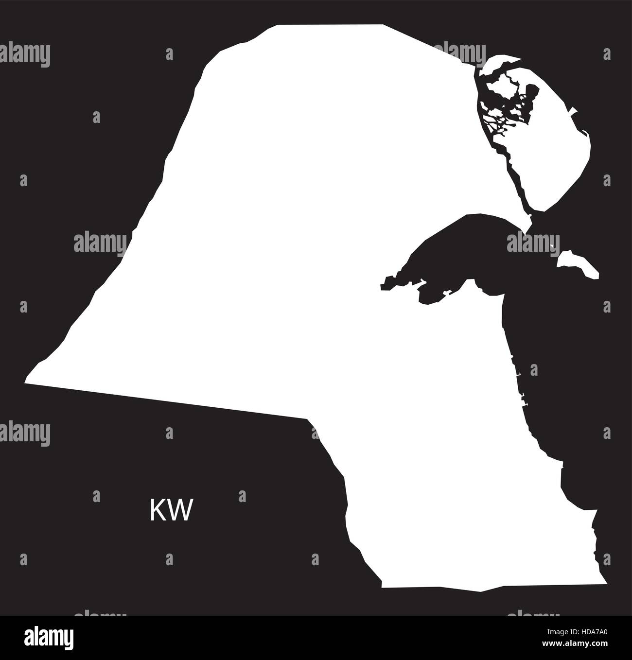 Kuwait map hi-res stock photography and images - Alamy