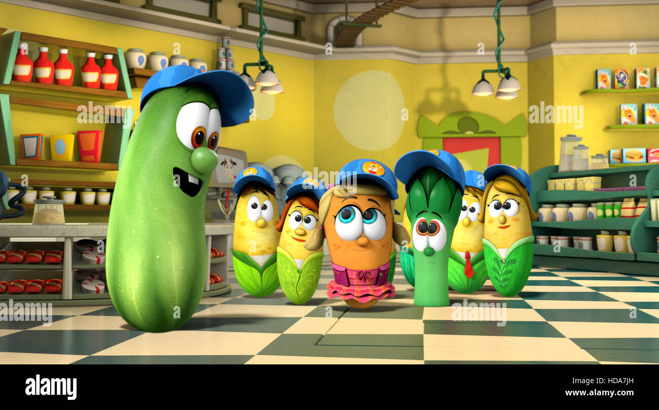 VEGGIE TALES IN THE HOUSE, left: Larry in 'Laura at Bat' (Season 1 ...