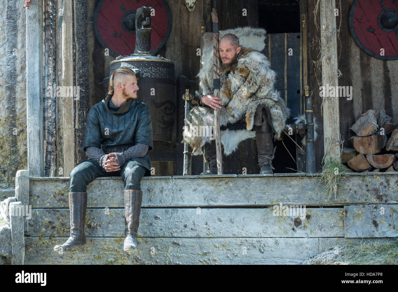 VIKINGS, (from left): Alexander Ludwig, Travil Fimmel, 'A Good Treason ...