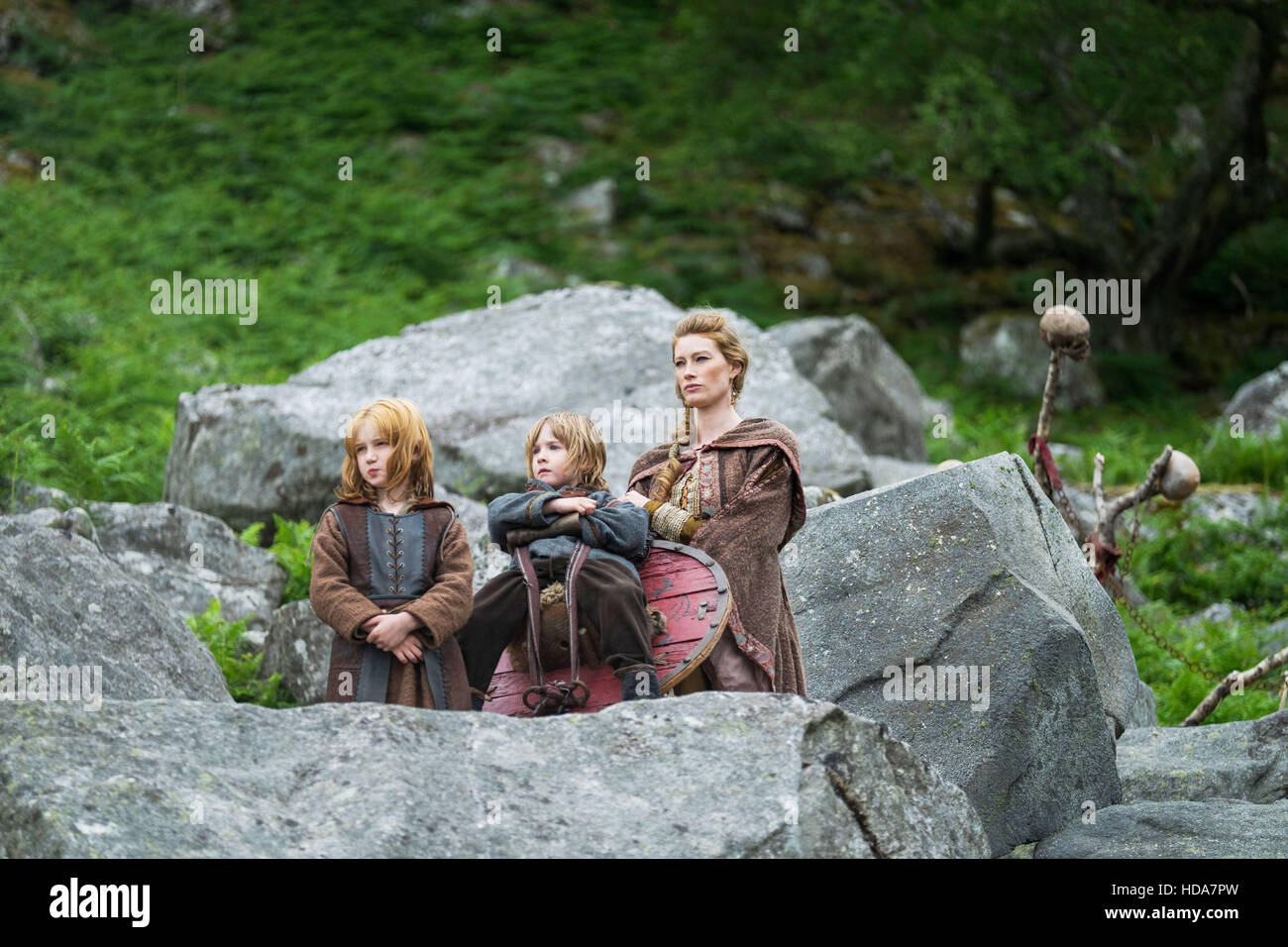 VIKINGS, l-r: Elijah O'Sullivan, James Quinn Markey, Alyssa Sutherland ...