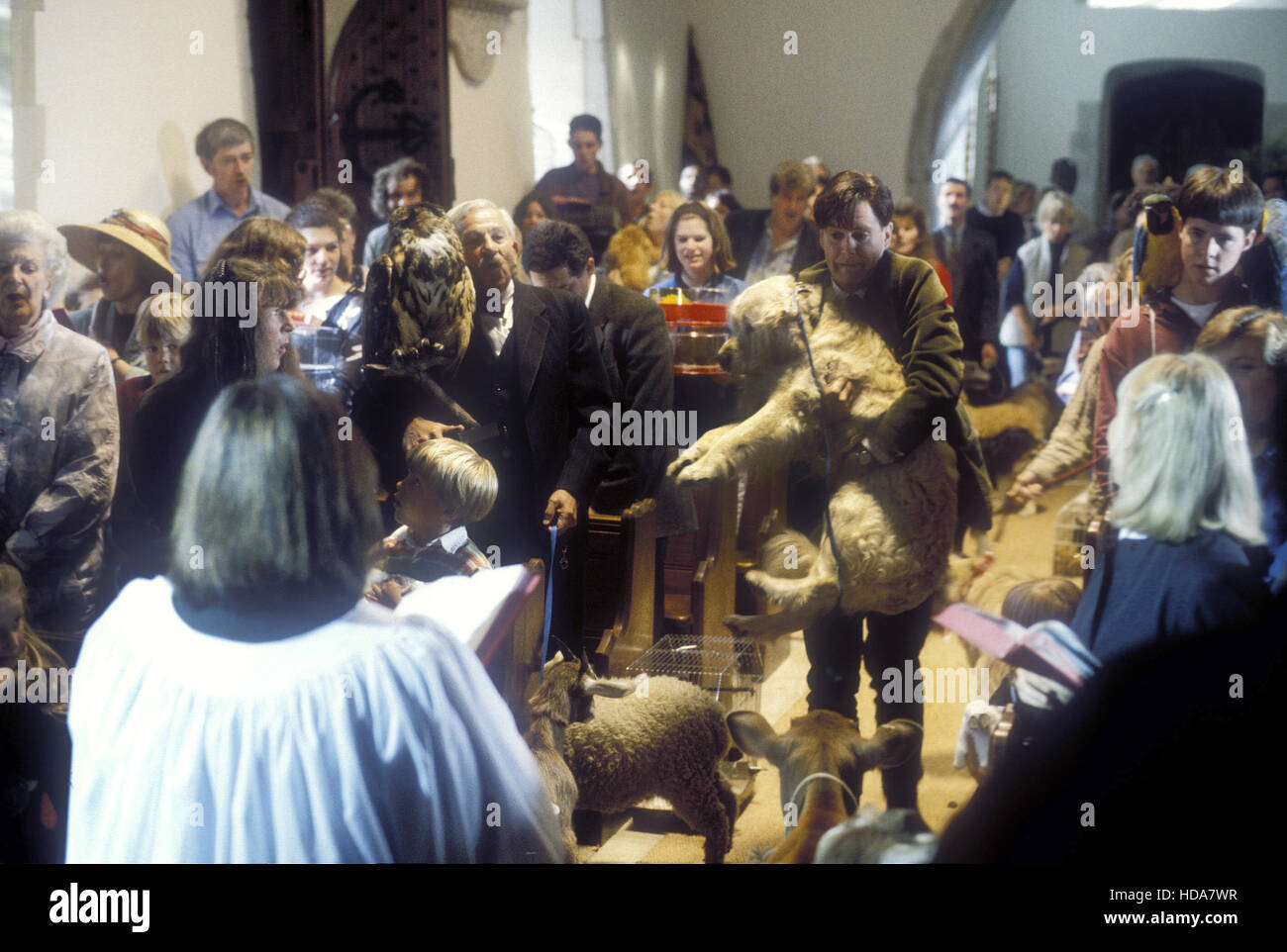 THE VICAR OF DIBLEY, Dawn French (front, back to camera), James Fleet ...