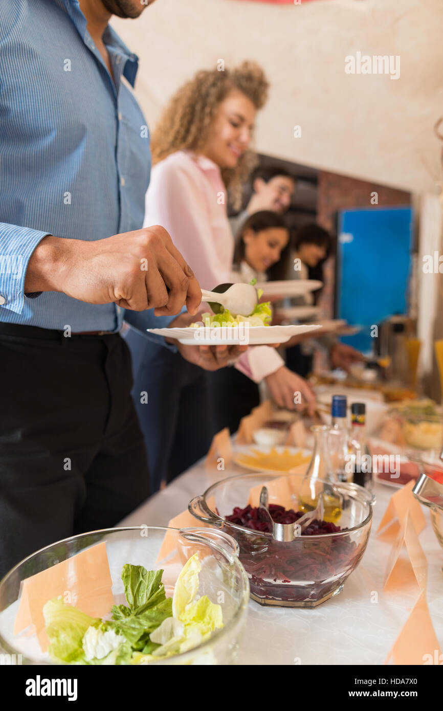 People Group Catering Buffet Food Restaurant Table, Business Banquet At ...